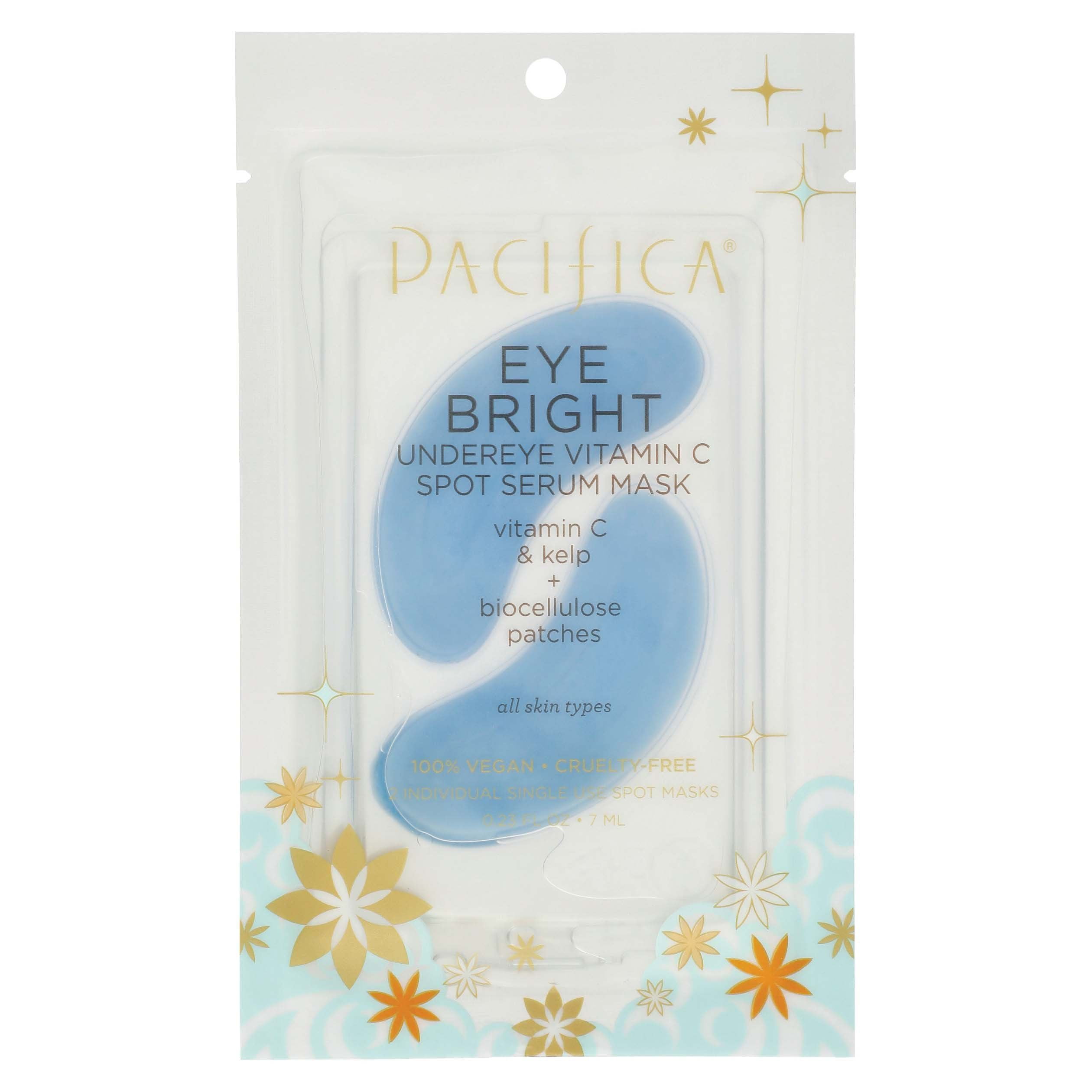 2 Pack - Pacifica Eye Bright Undereye Vitamin C Spot Serum Mask - Each ...