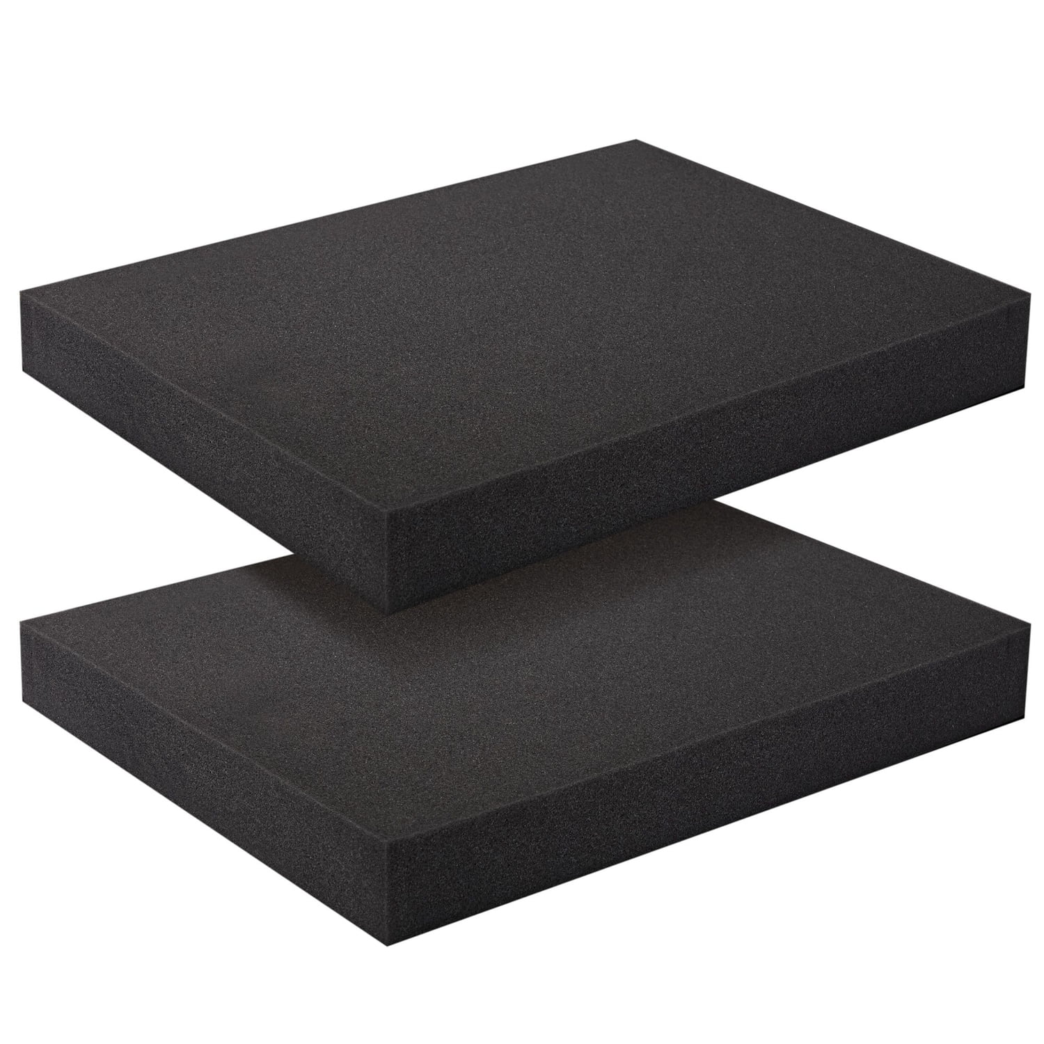 2-Pack Packing Foam Sheets - 16x12x2 Customizable Polyurethane Insert ...