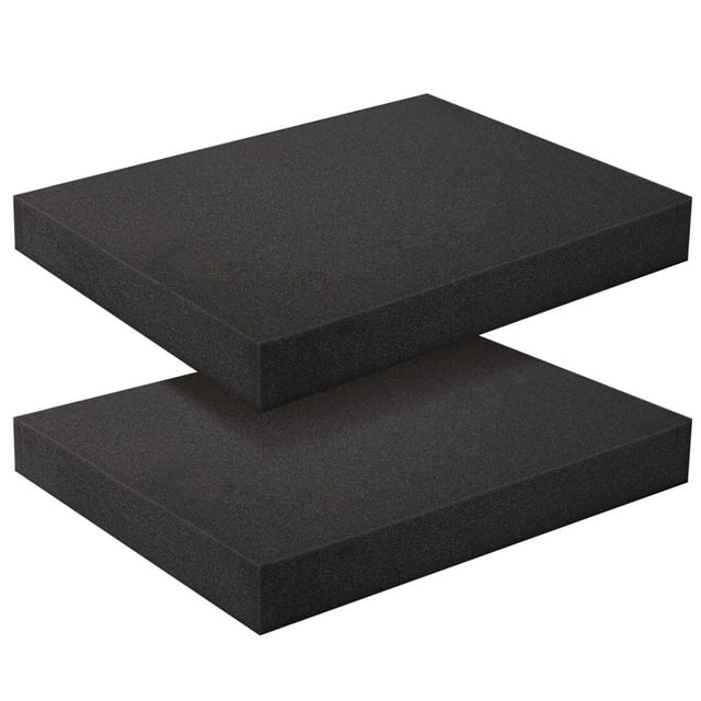 2-Pack Packing Foam Sheets - 16x12x2 Customizable Polyurethane Insert ...