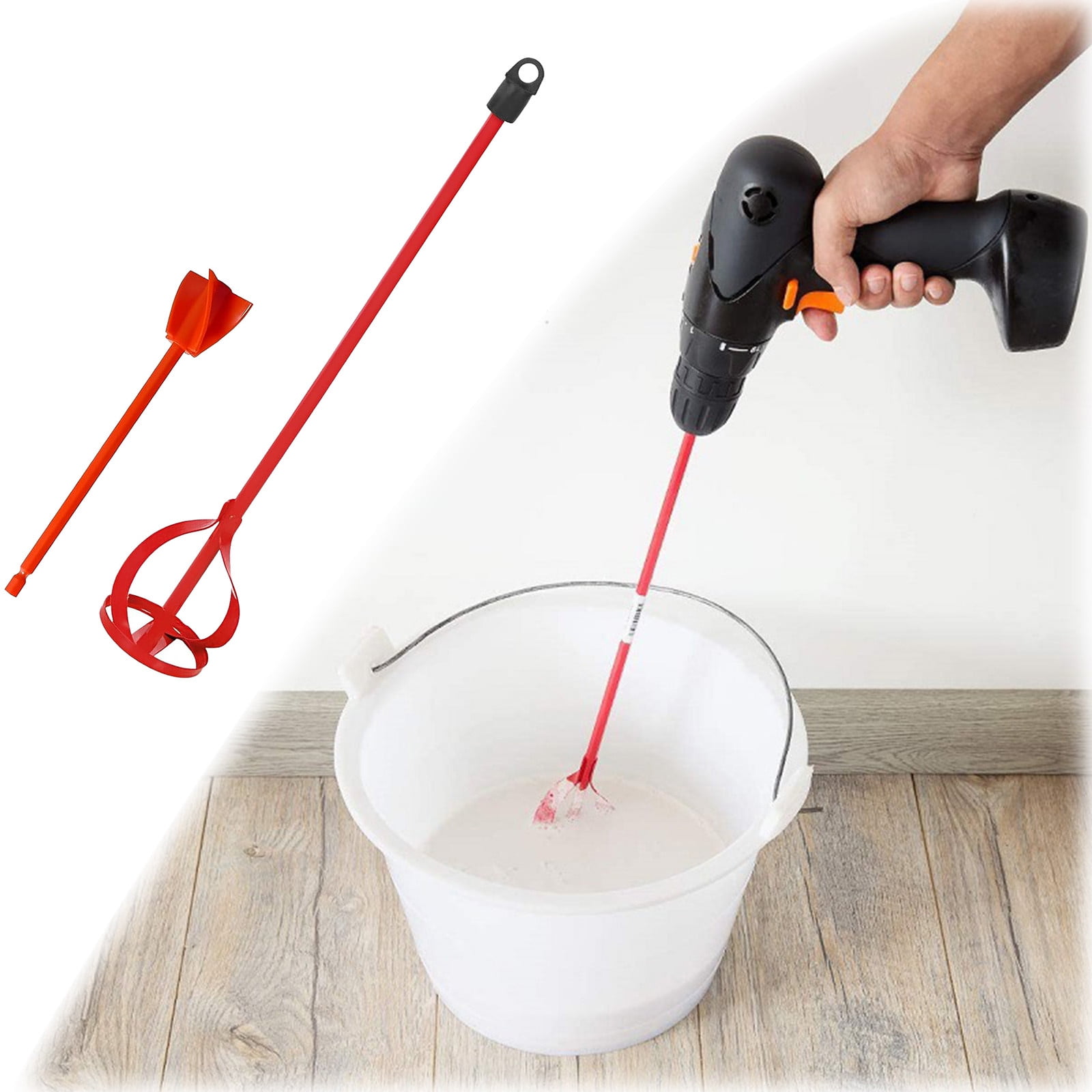 2-Pack Paint Mixer for Drill - Heavy Duty Drill Attachment for Paint, Epoxy Resin, Cement & Mud ...