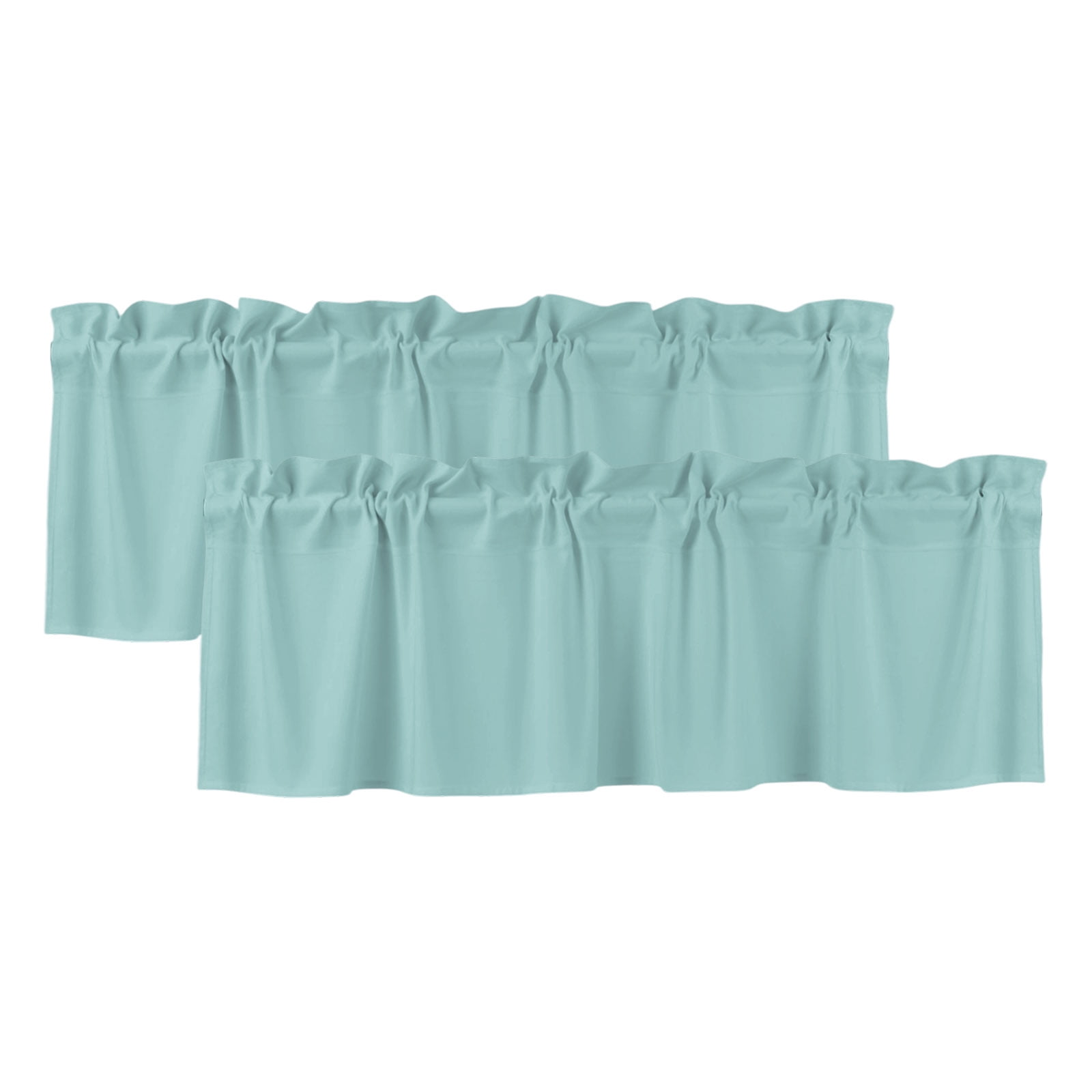 2 Pack Pale Mint Valance for Window Minty Green Color Solid Background ...