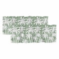 2 Pack Palm Tree Valance for Window Tropical Plant Coastal Summer Sage ...