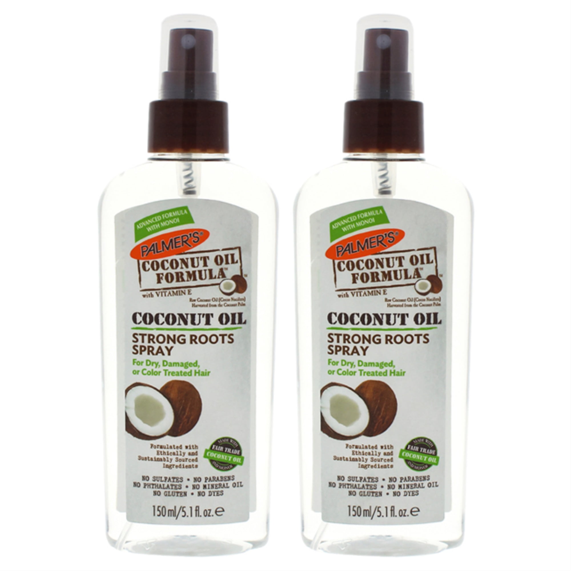 2 Pack - Palmers Coconut Oil Strong Roots Spray 5.1 oz - Walmart.com