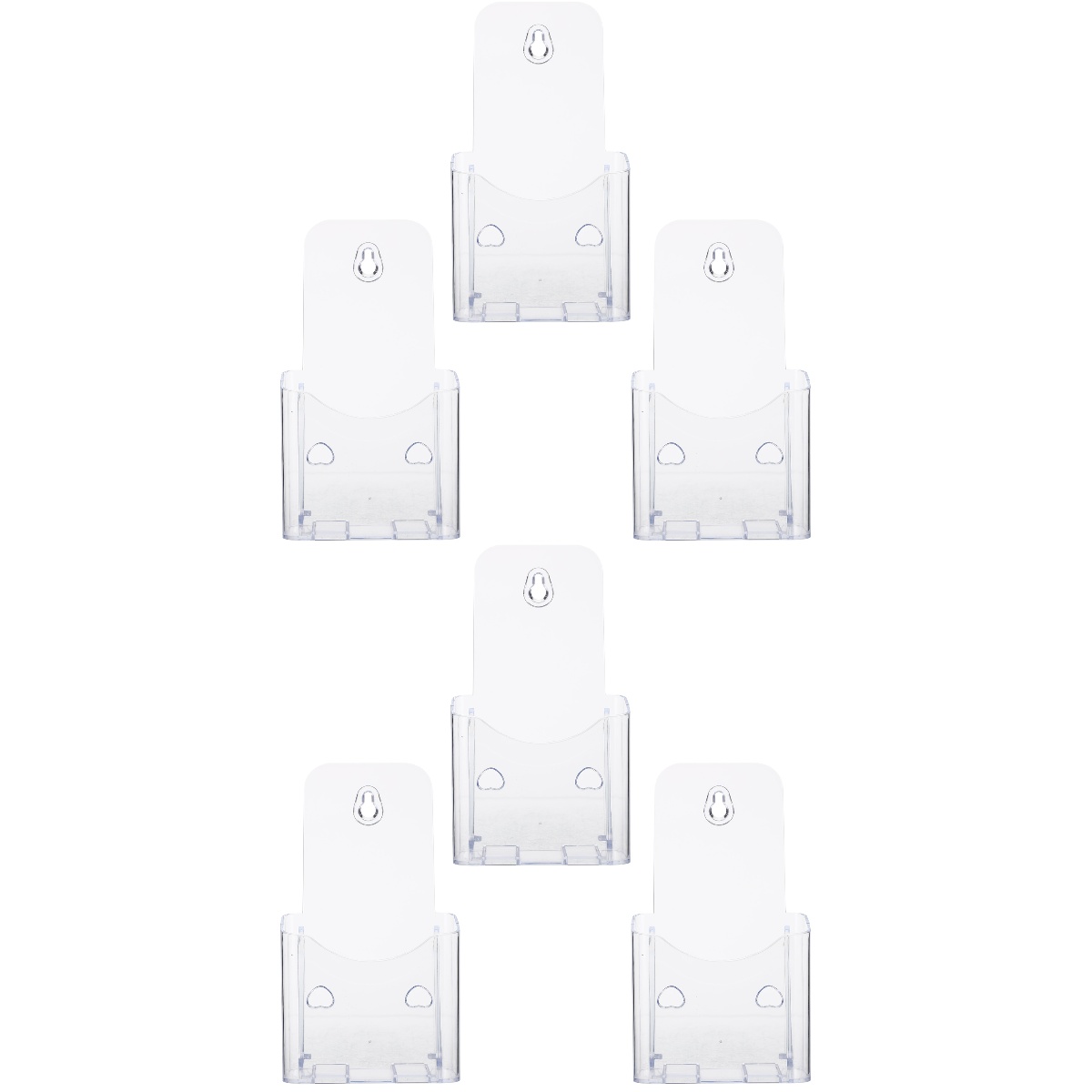 2 PCS Booklet Counter Stands Transparent Data Shelf Pamphlet Holder ...