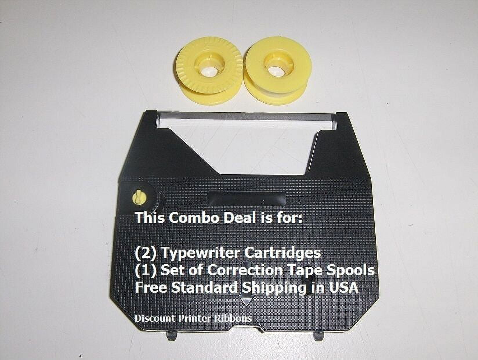 2 Pack Panasonic KXR194 Typewriter Ribbon Cartridge + Correction Tape ...