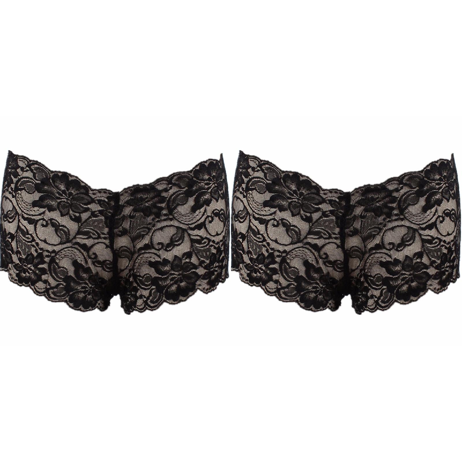 2 Pack,Pantie High Knicker Thong Lingerie Underwear Waist G String Lace ...