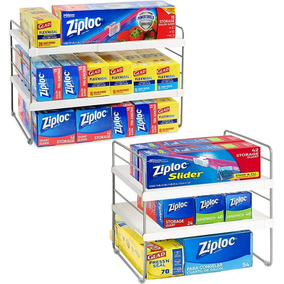2 Pack Pantry Organization and Storage, Expandable Foil and Plastic ...