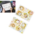 2-Pack Paper Clock and Flower Theme DIY Stickers for Planners, Diaries ...