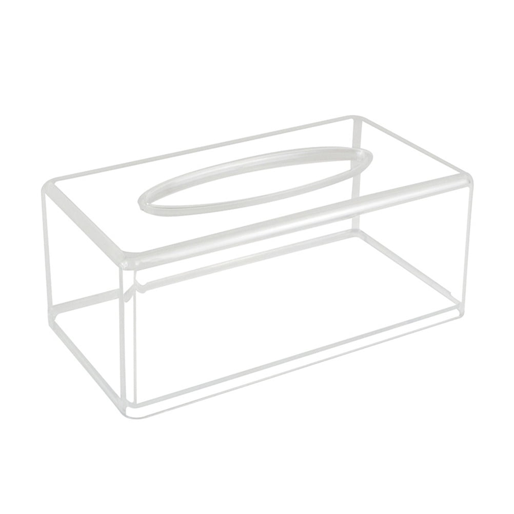 2 Pack Paper Container Clear Tissue Boxes Lid Canister Gooseneck ...