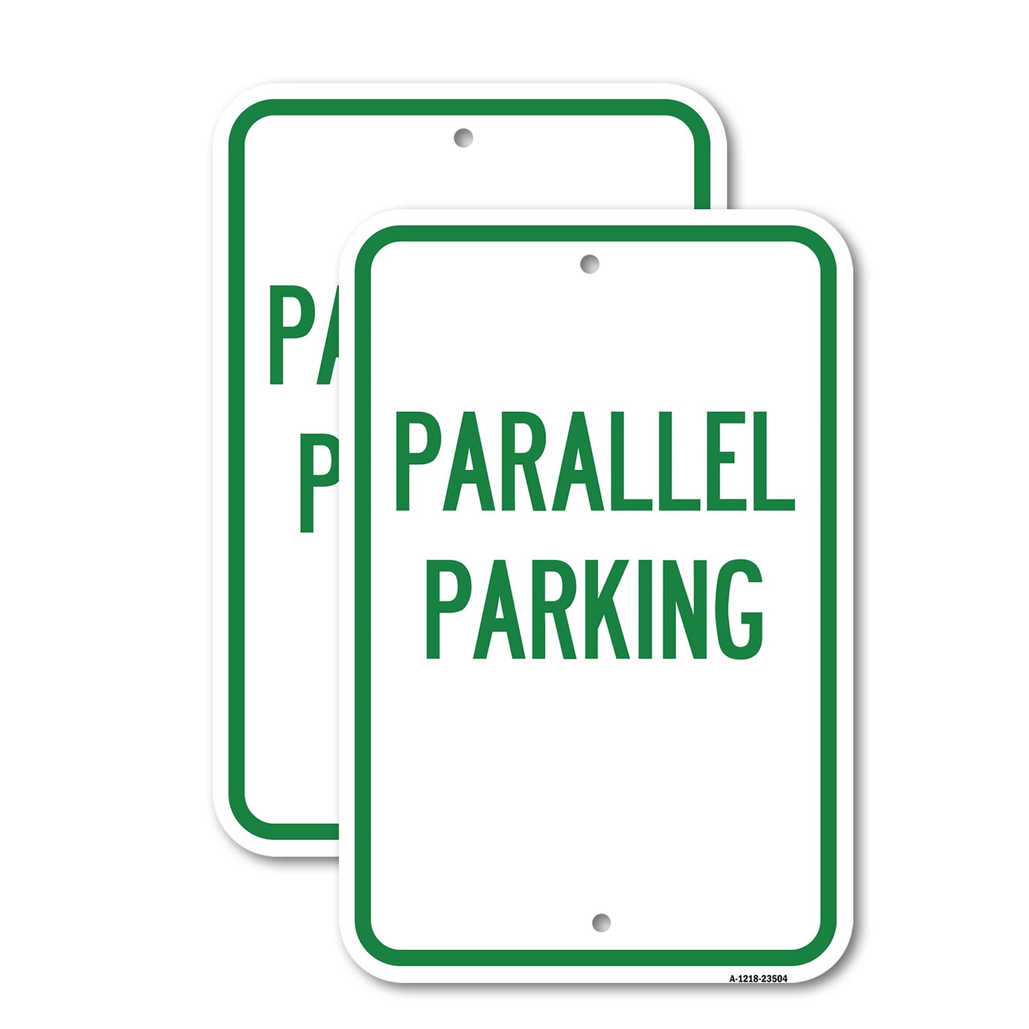 (2 Pack) Parallel Parking | 12" X 18" Heavy-Gauge Aluminum Sign | Rust ...