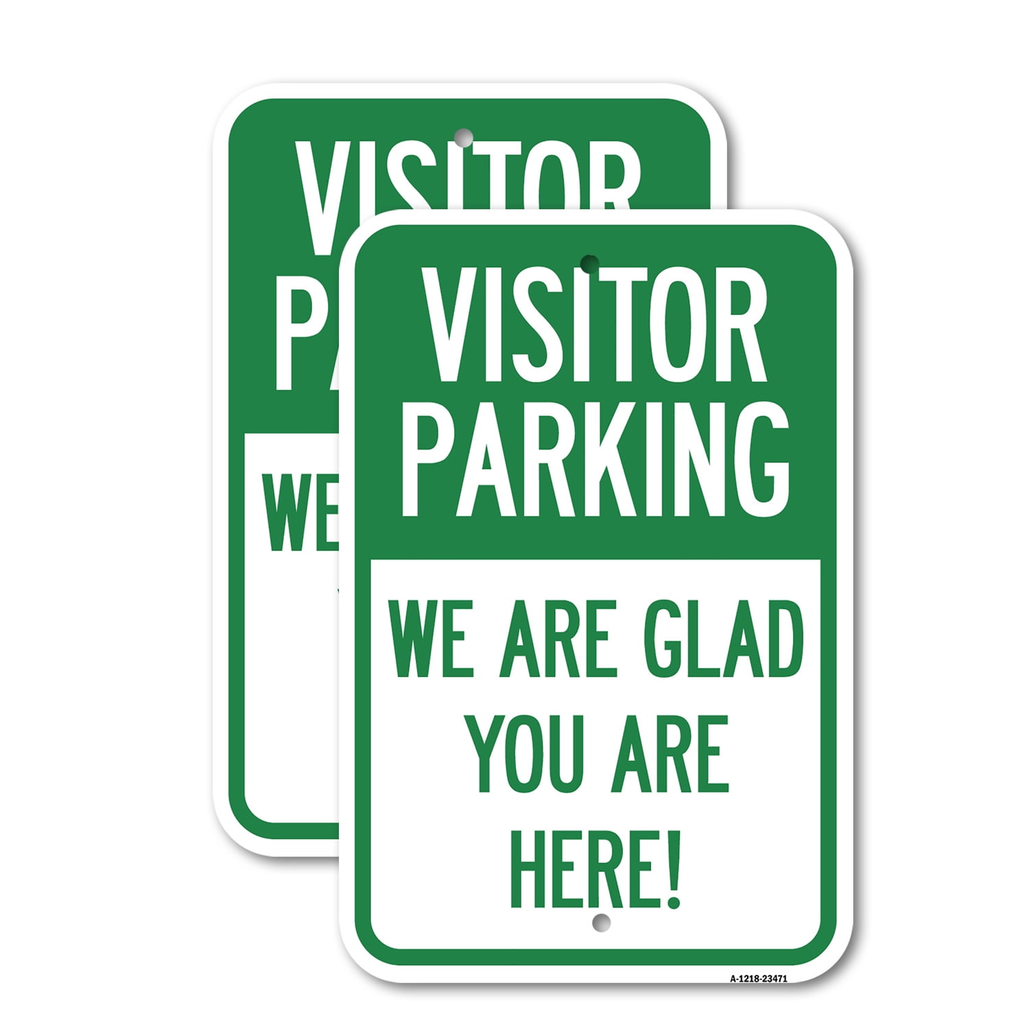 (2 Pack) Parking Area Sign Visitor Parking - We Are Glad You Are Here ...