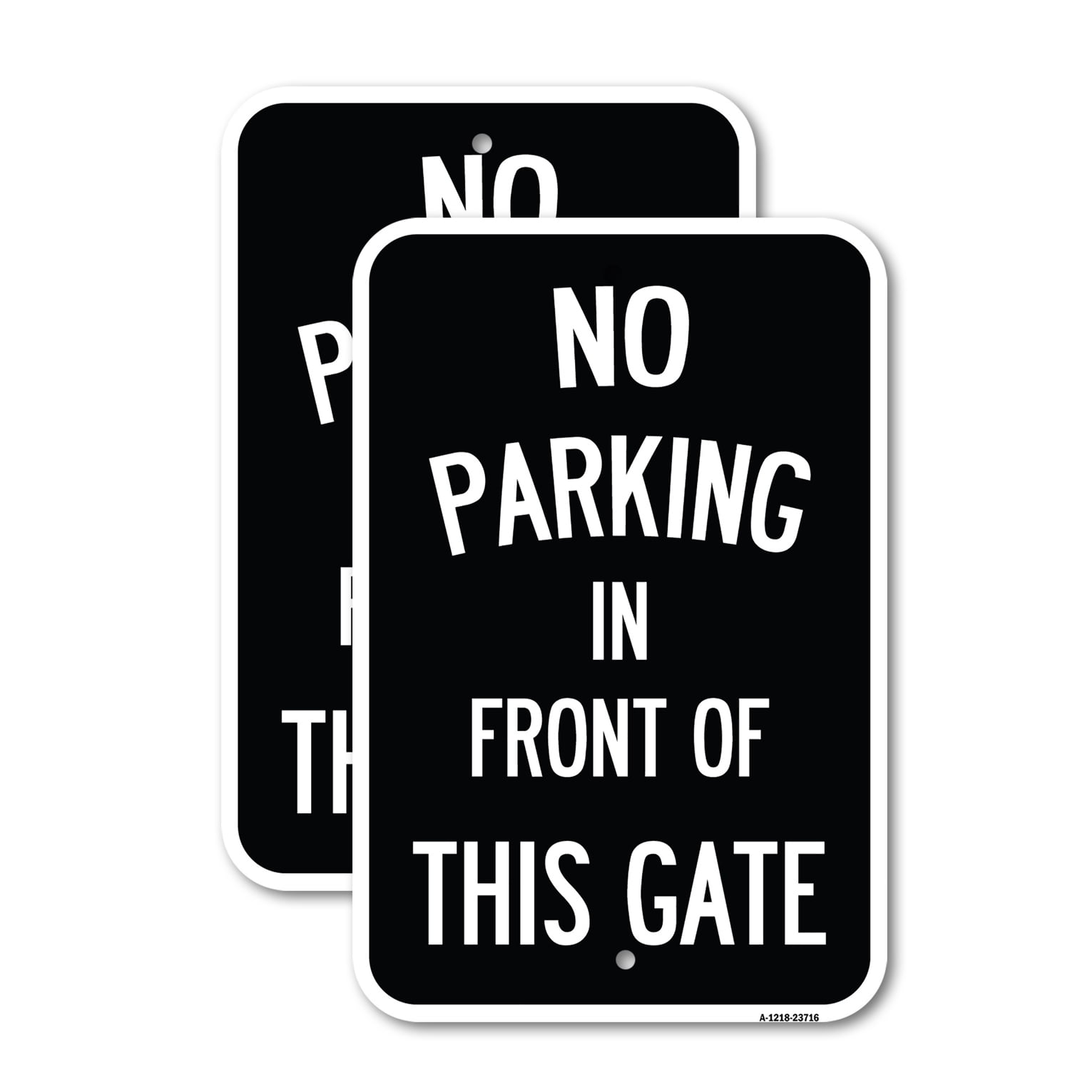(2 Pack) No Parking in Front of This Gate | 18" X 24" Heavy-Gauge ...