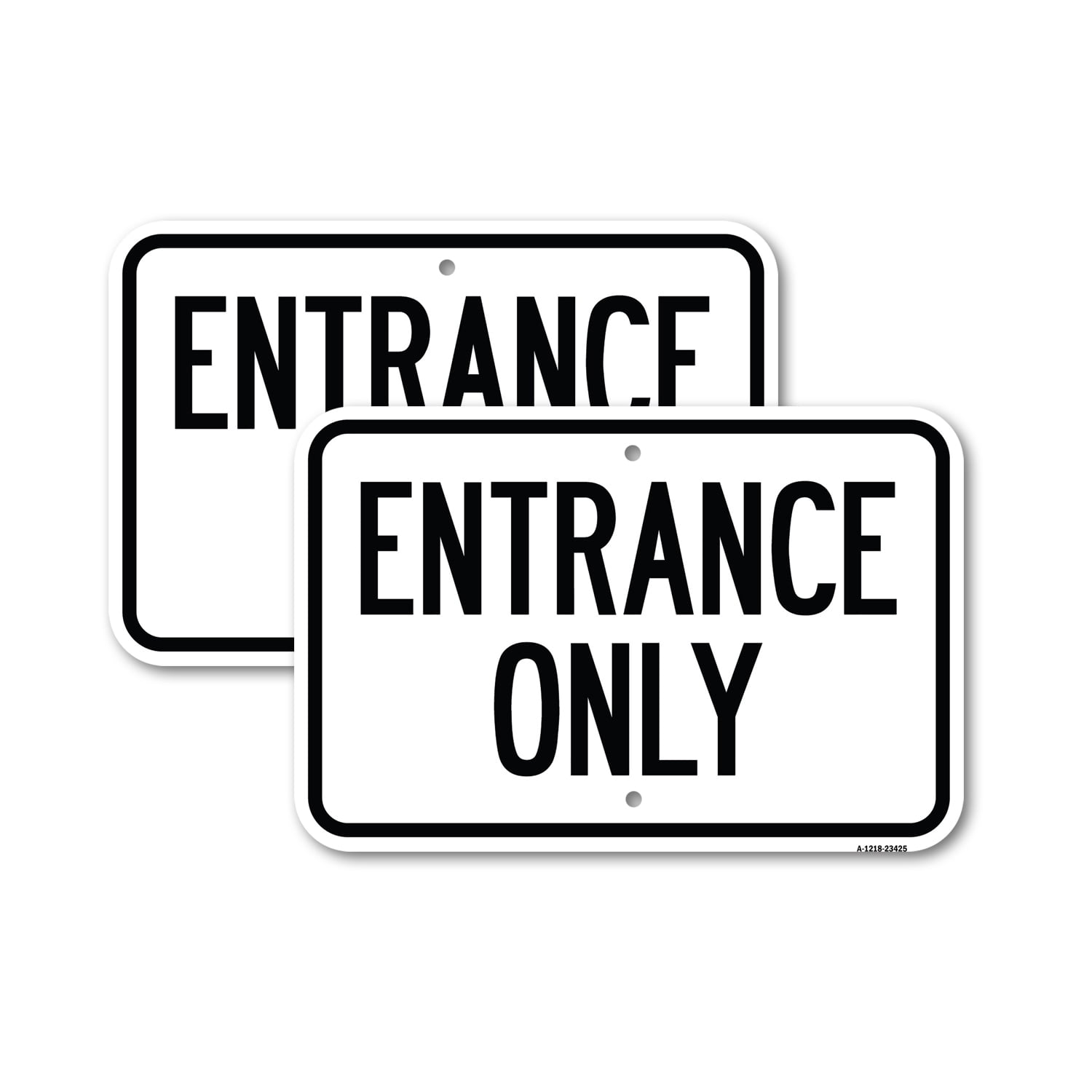 (2 Pack) Parking Lot Sign Entrance Only | 18" X 24" Heavy-Gauge ...