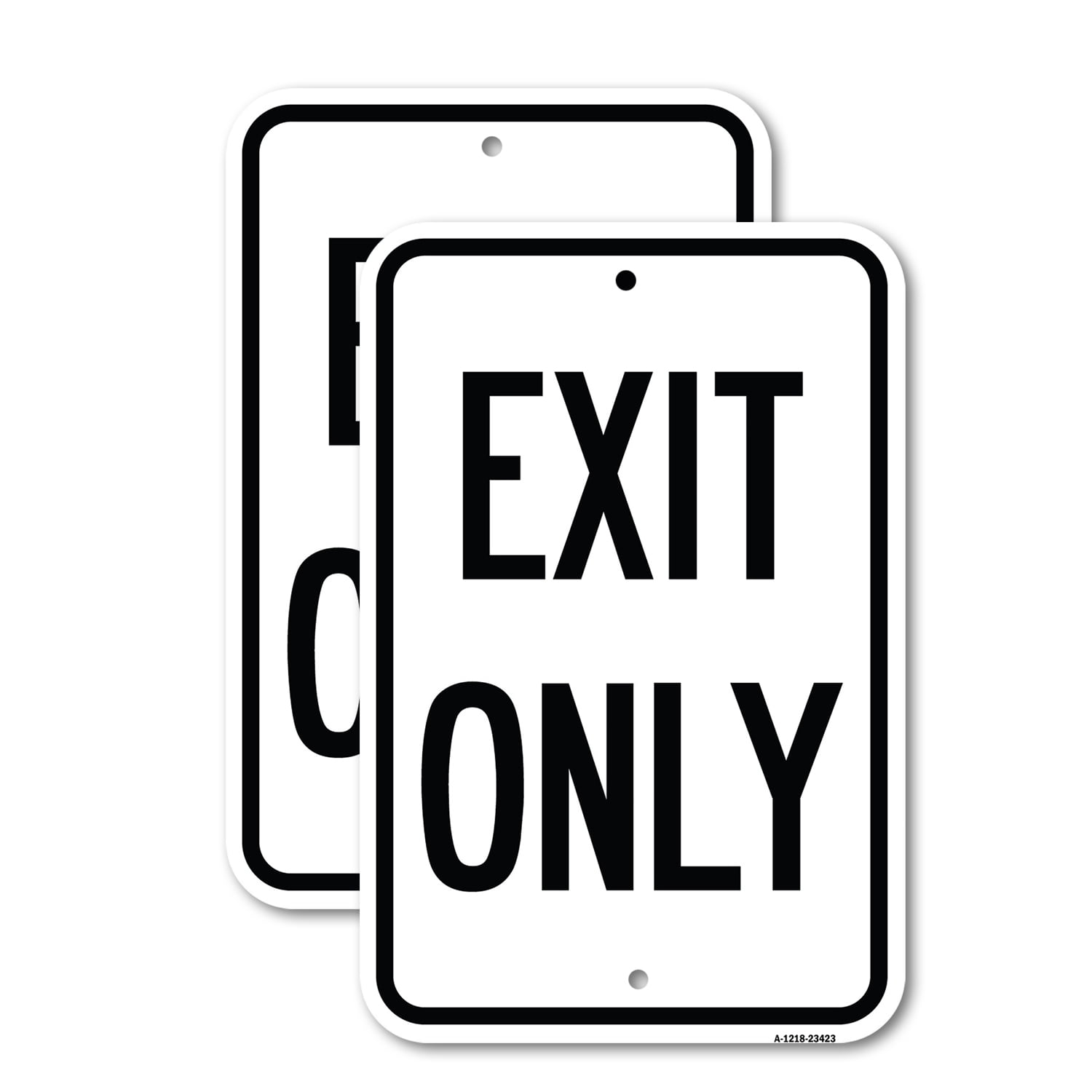 (2 Pack) Parking Lot Sign Exit Only | 18" X 24" Heavy-Gauge Aluminum ...