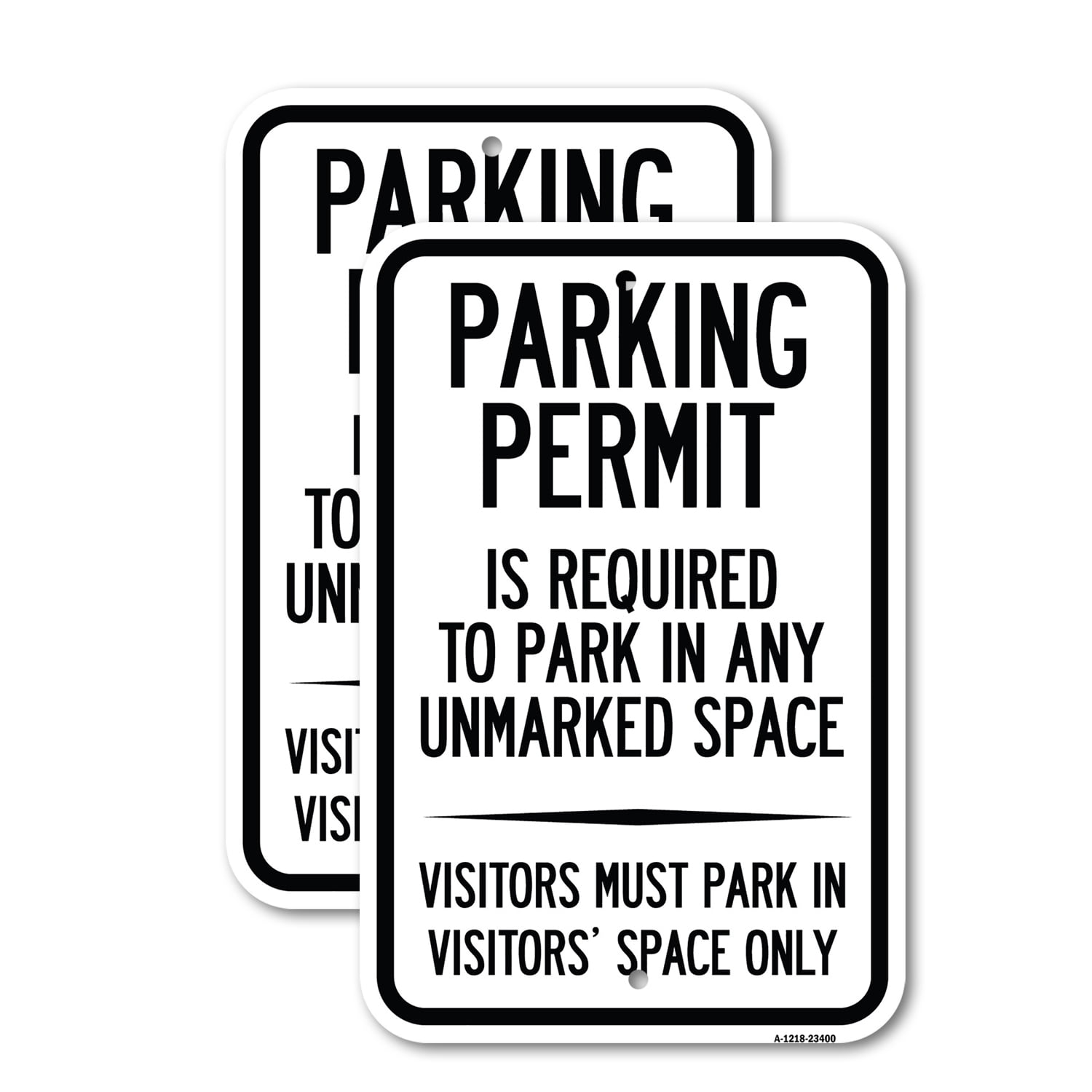 (2 Pack) Parking Permit Is Required to Park in ANY Unmarked Space ...