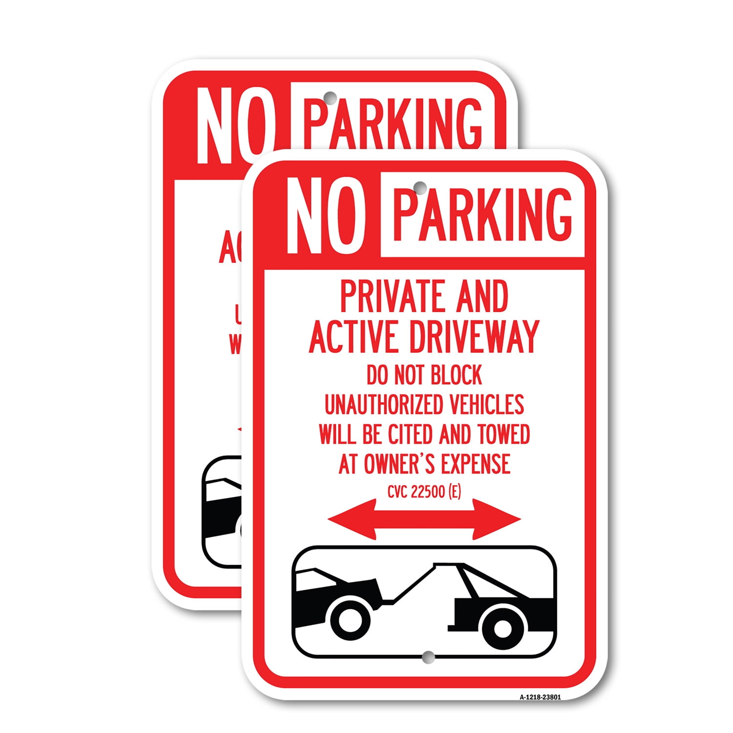 (2 Pack) No Parking - Private and Active Driveway Do Not Block ...
