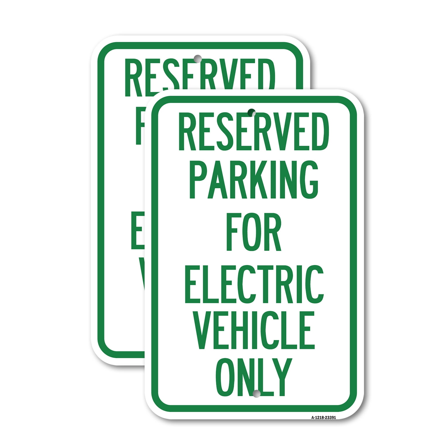 (2 Pack) Parking Reserved for Electric Vehicle Only | 18" X 24" Heavy ...