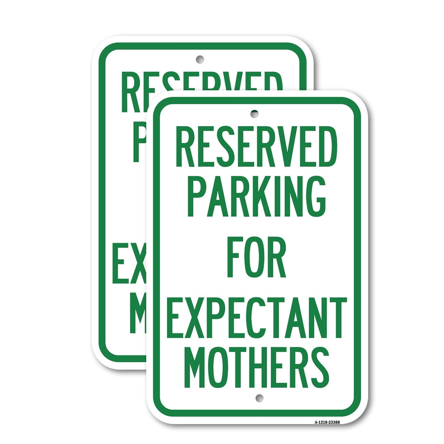 (2 Pack) Parking Reserved for Expectant Mothers | 18" X 24" Heavy-Gauge ...