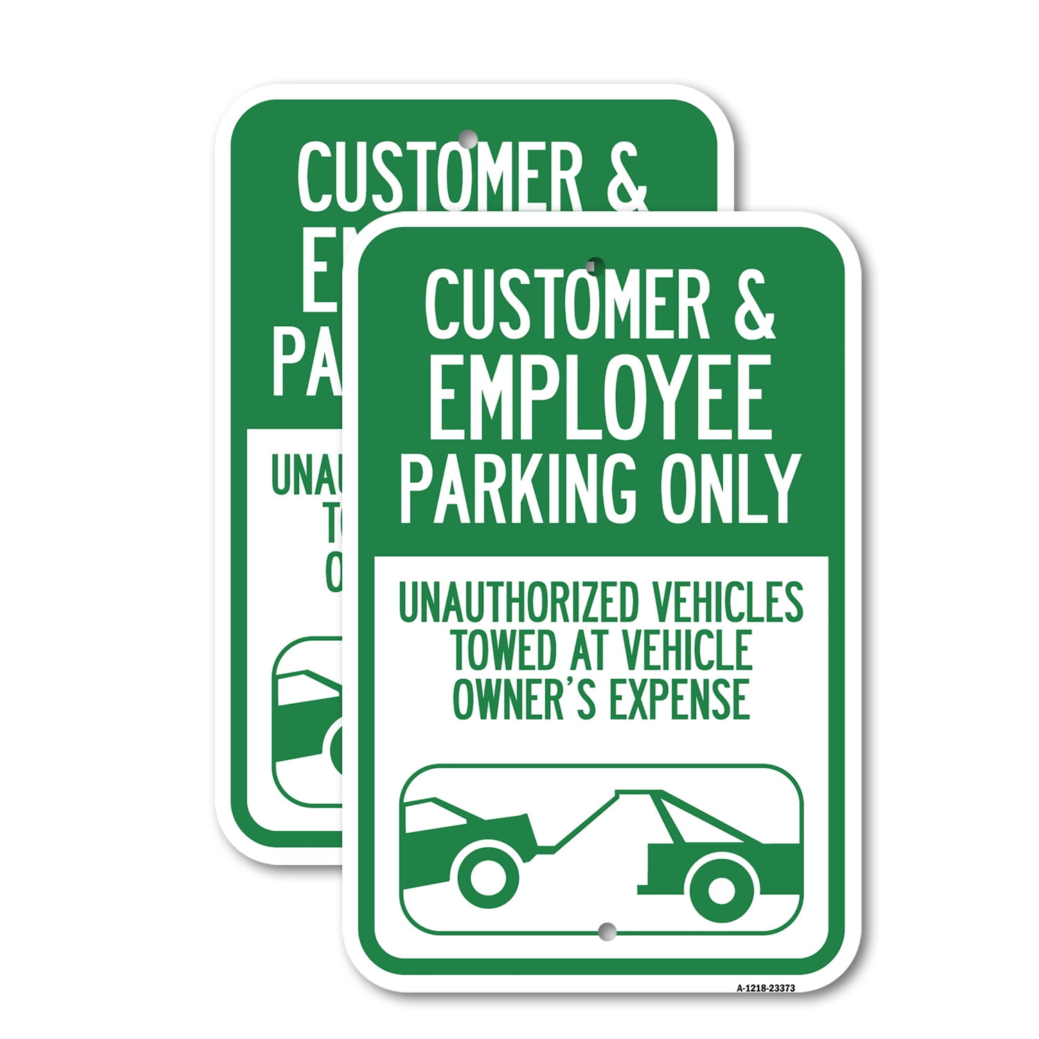 (2 Pack) Parking Restriction Sign Customer and Employee Parking Only ...