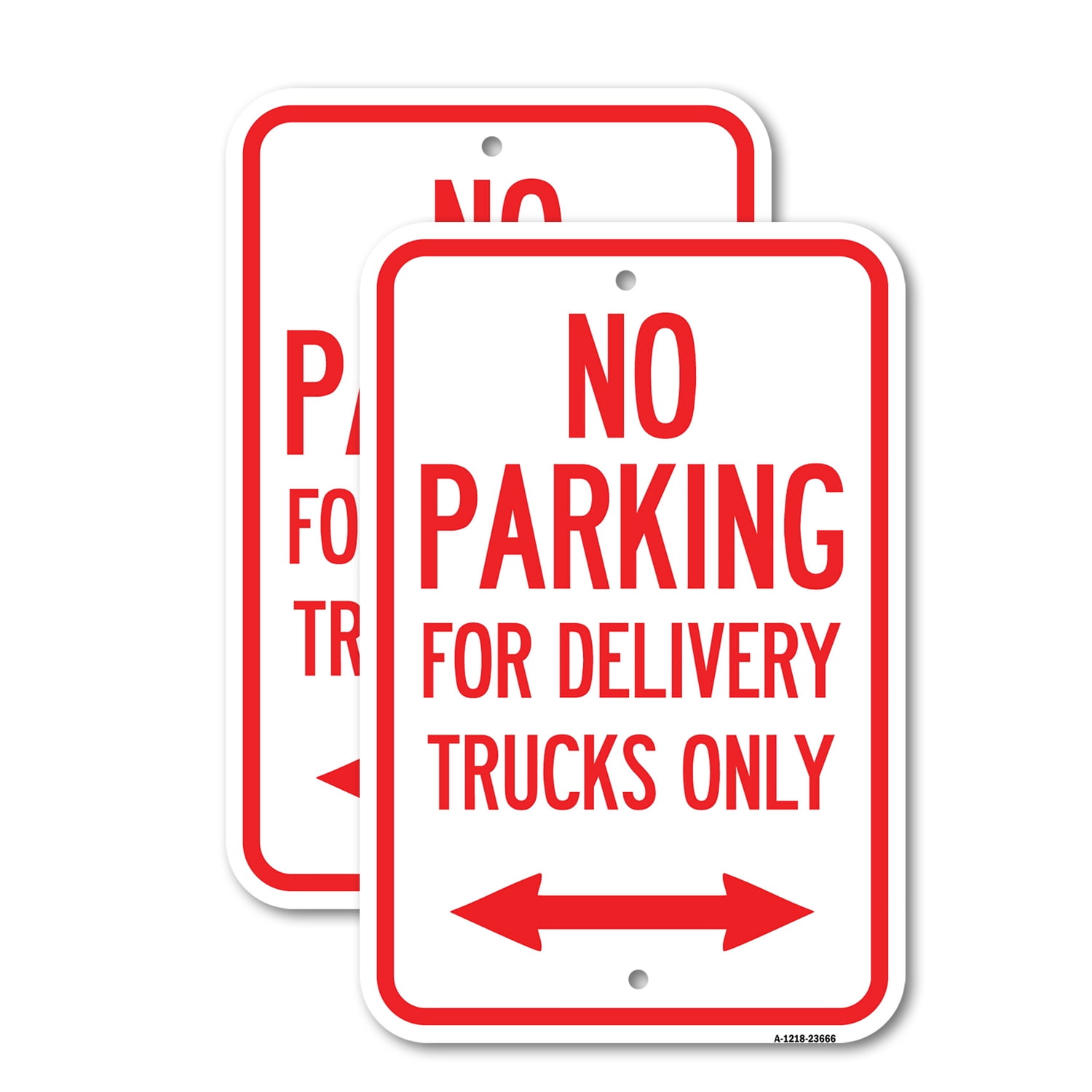 (2 Pack) No Parking Sign No Parking for Delivery Trucks Only (With ...