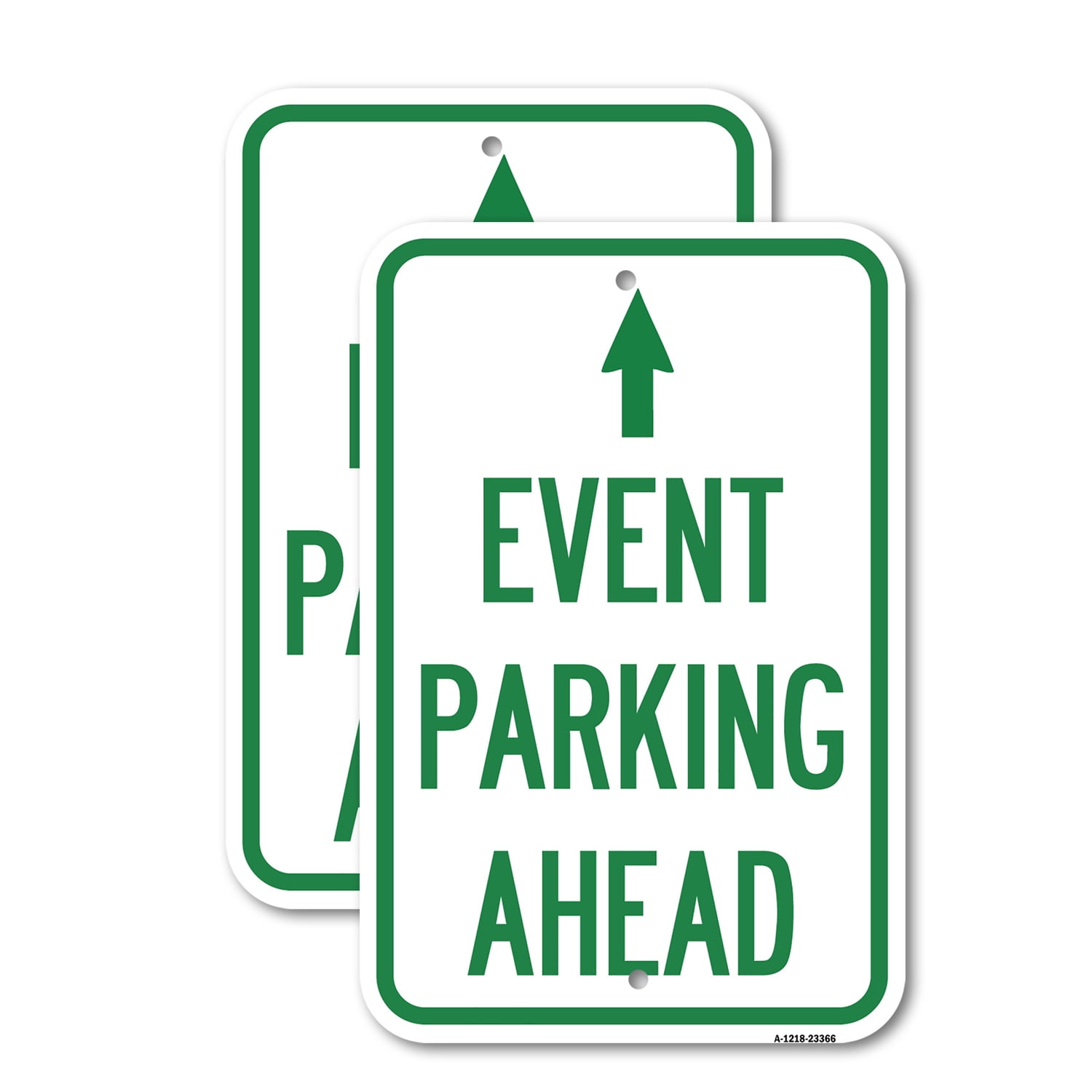 (2 Pack) Parking Sign & Post Kit | 18" X 24" Heavy-Gauge Aluminum Sign ...