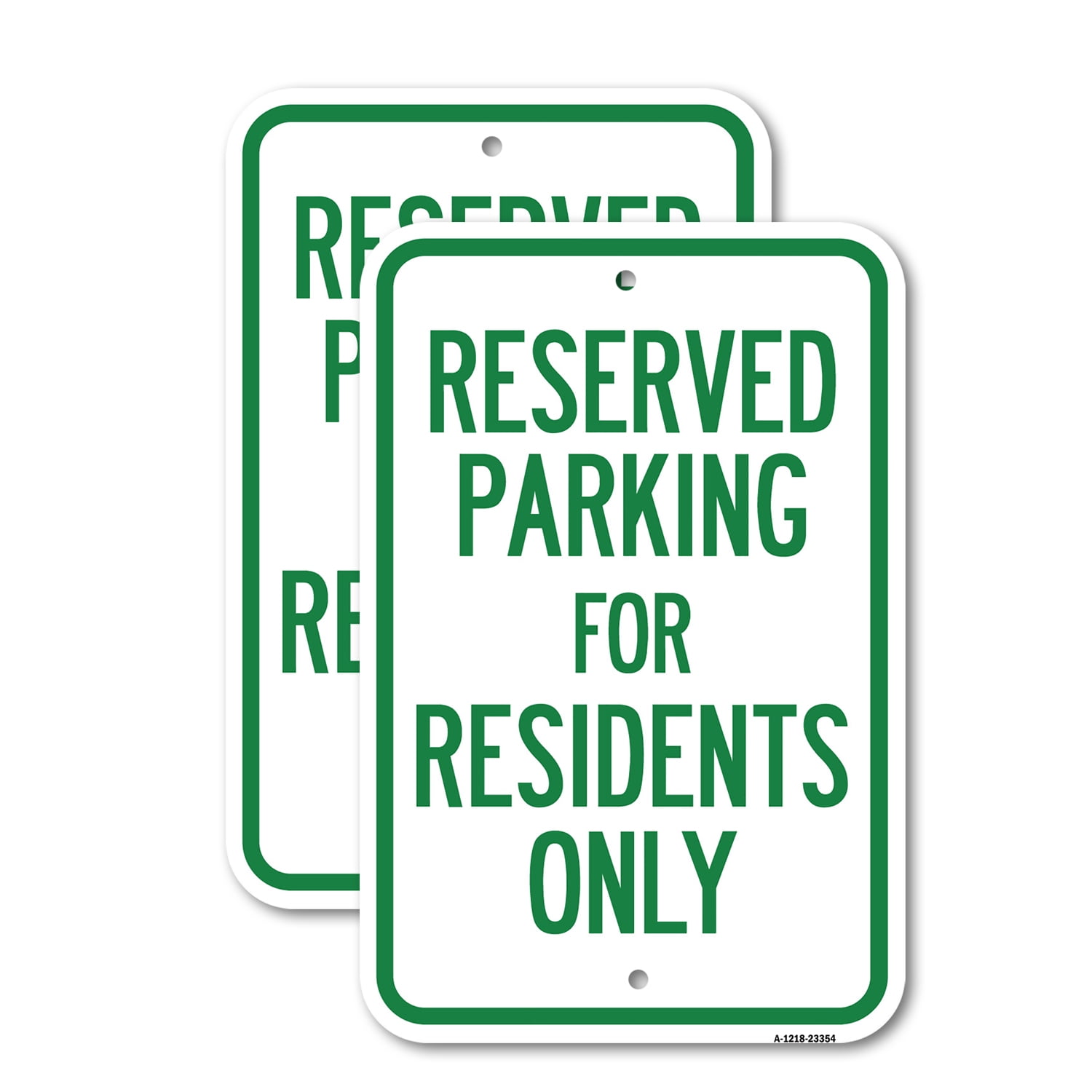 (2 Pack) Parking Space Reserved Sign Parking Reserved for Residents ...