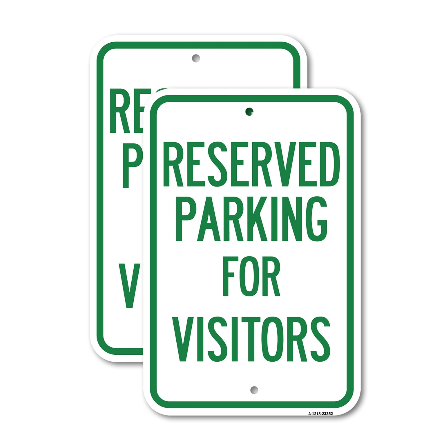 (2 Pack) Parking Space Reserved Sign Parking Reserved for Visitors | 12 ...