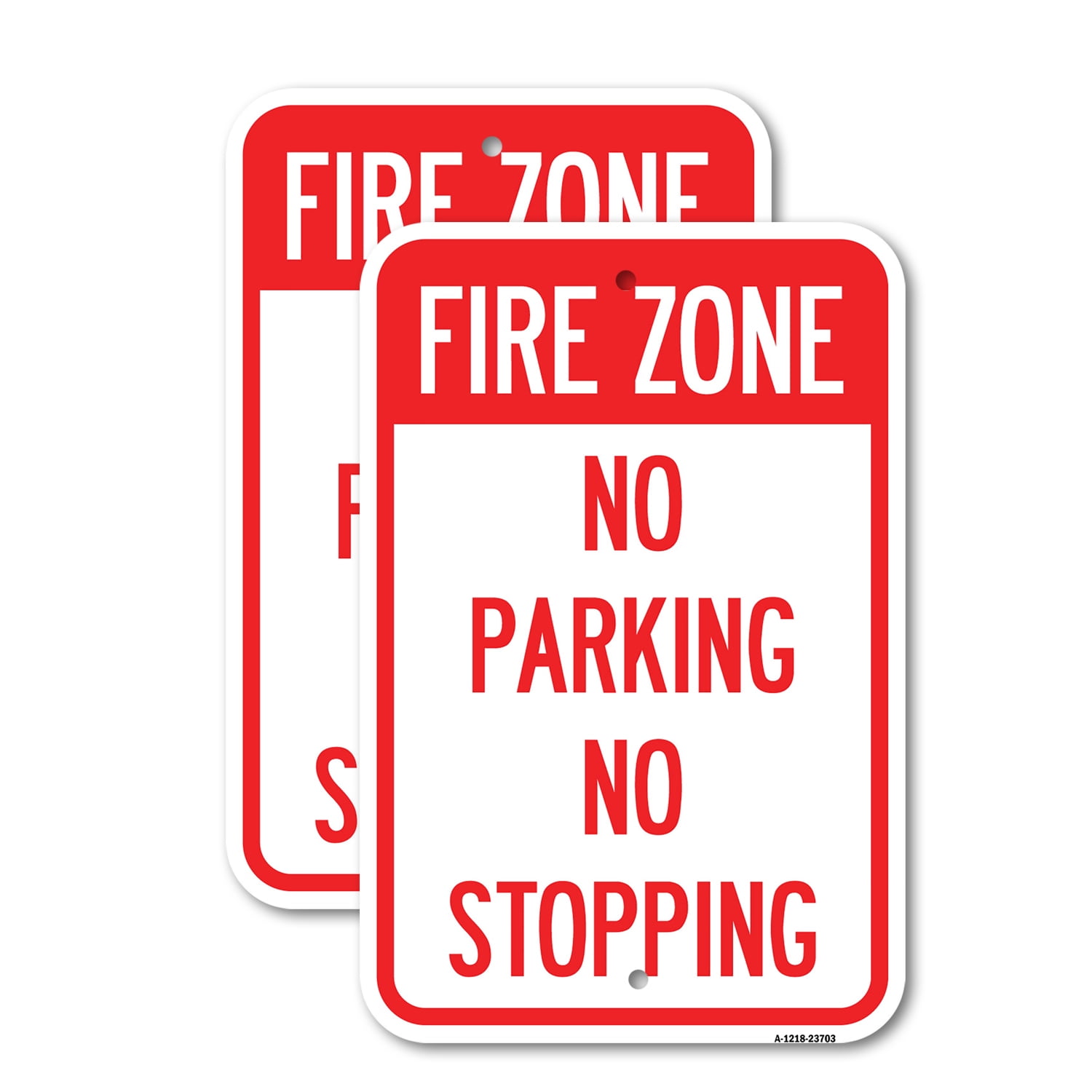 (2 Pack) No Parking No Stopping | 12" X 18" Heavy-Gauge Aluminum Sign ...