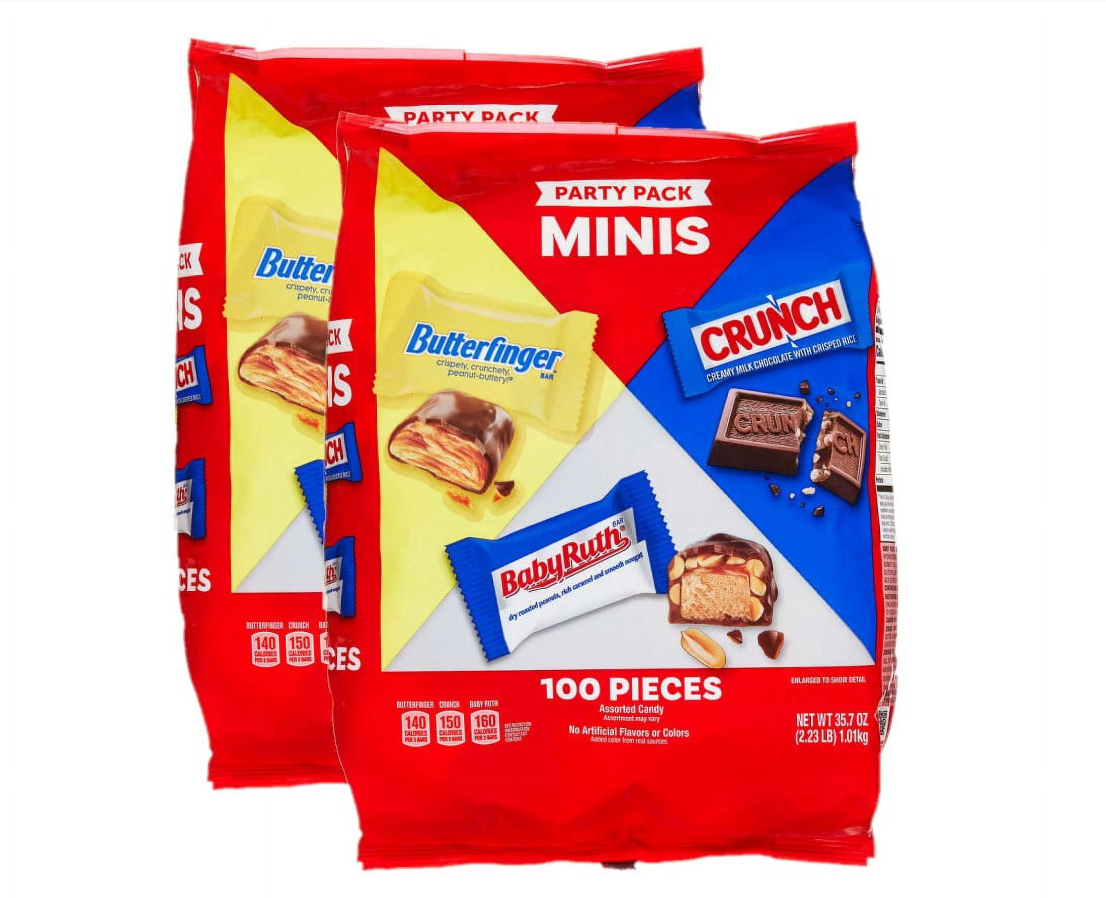 2 Pack | Party Pack Minis, Butterfinger, Crunch, Baby Ruth Chocolate ...