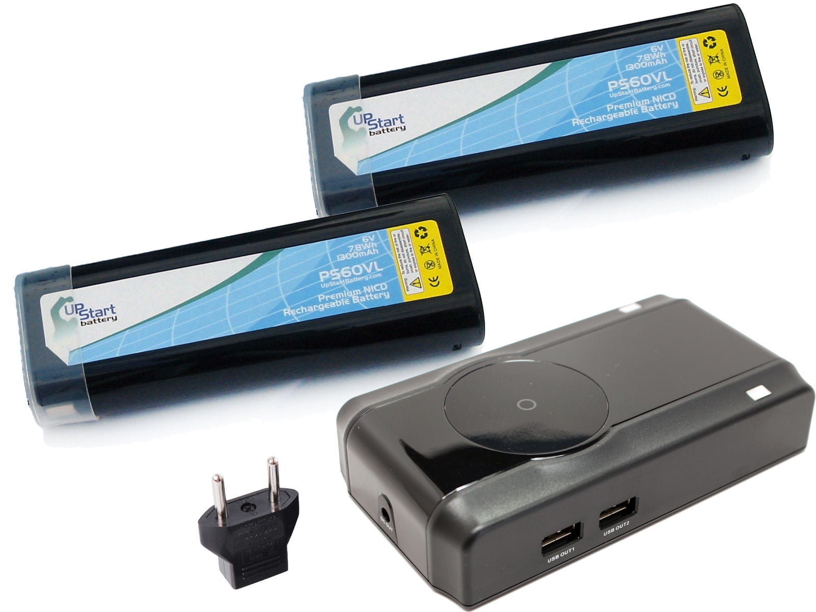 2-Pack Paslode IM250 Battery + Charger + EU Adapter - Replacement ...