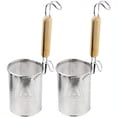 "2 Pack Pasta Strainer - Stainless Steel Mesh Spider Strainer for Pasta ...