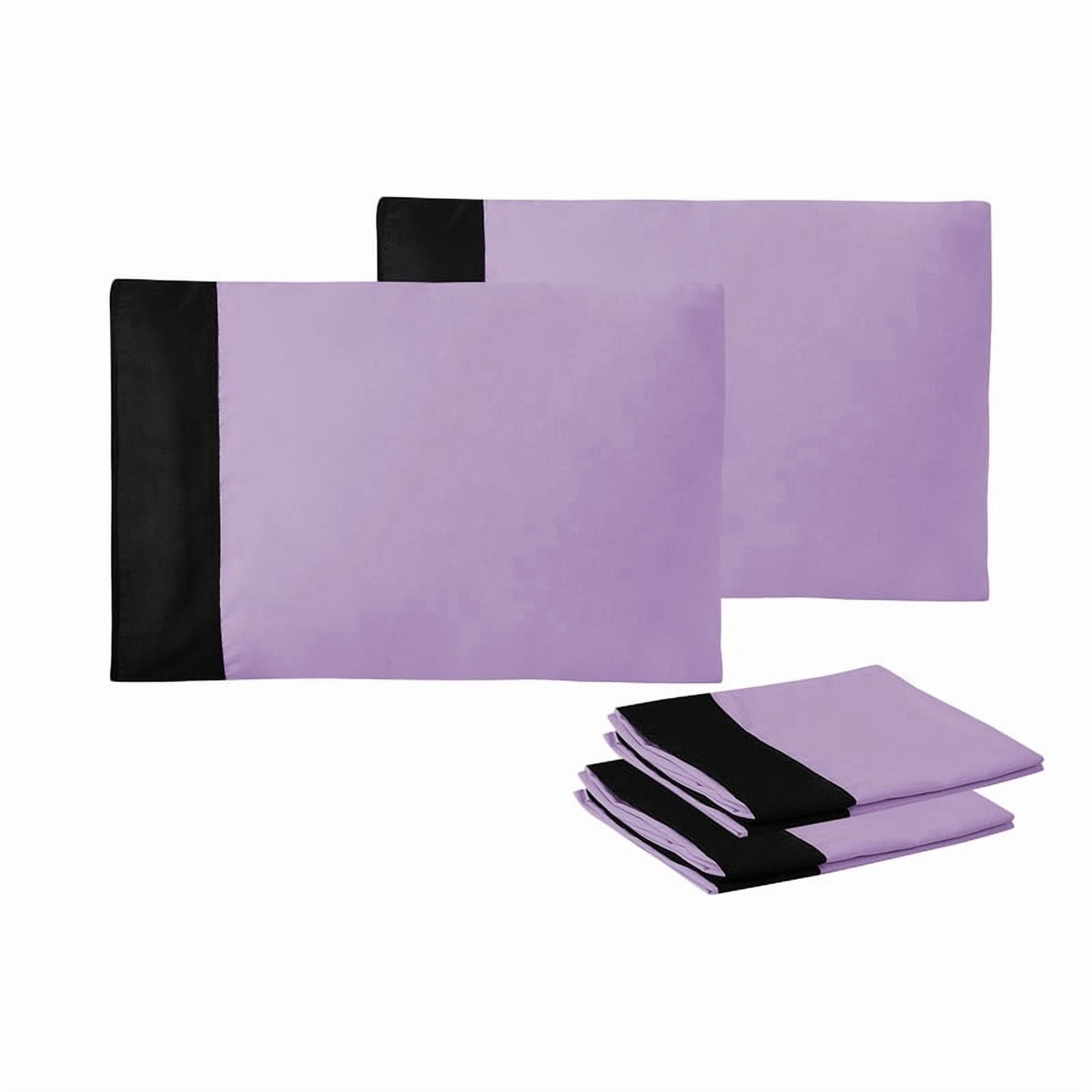 2 Pack Patchwork Queen Size Pillowcases, Ultra-Soft Microfiber Envelope ...