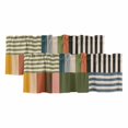 2 Pack Patchwork Stripes Valance for Window Retro Minimalist Green Pink ...