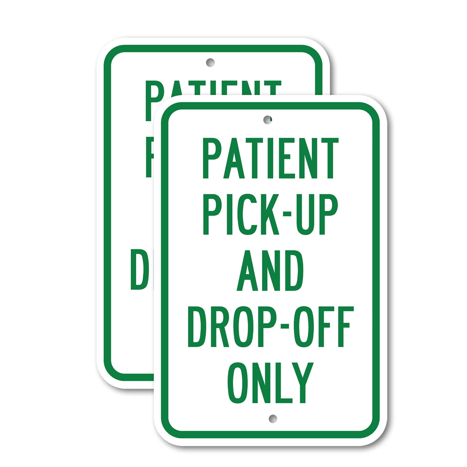 (2 Pack) Patient Pick-Up And Drop-Off Only | 12" X 18" Heavy-Gauge ...