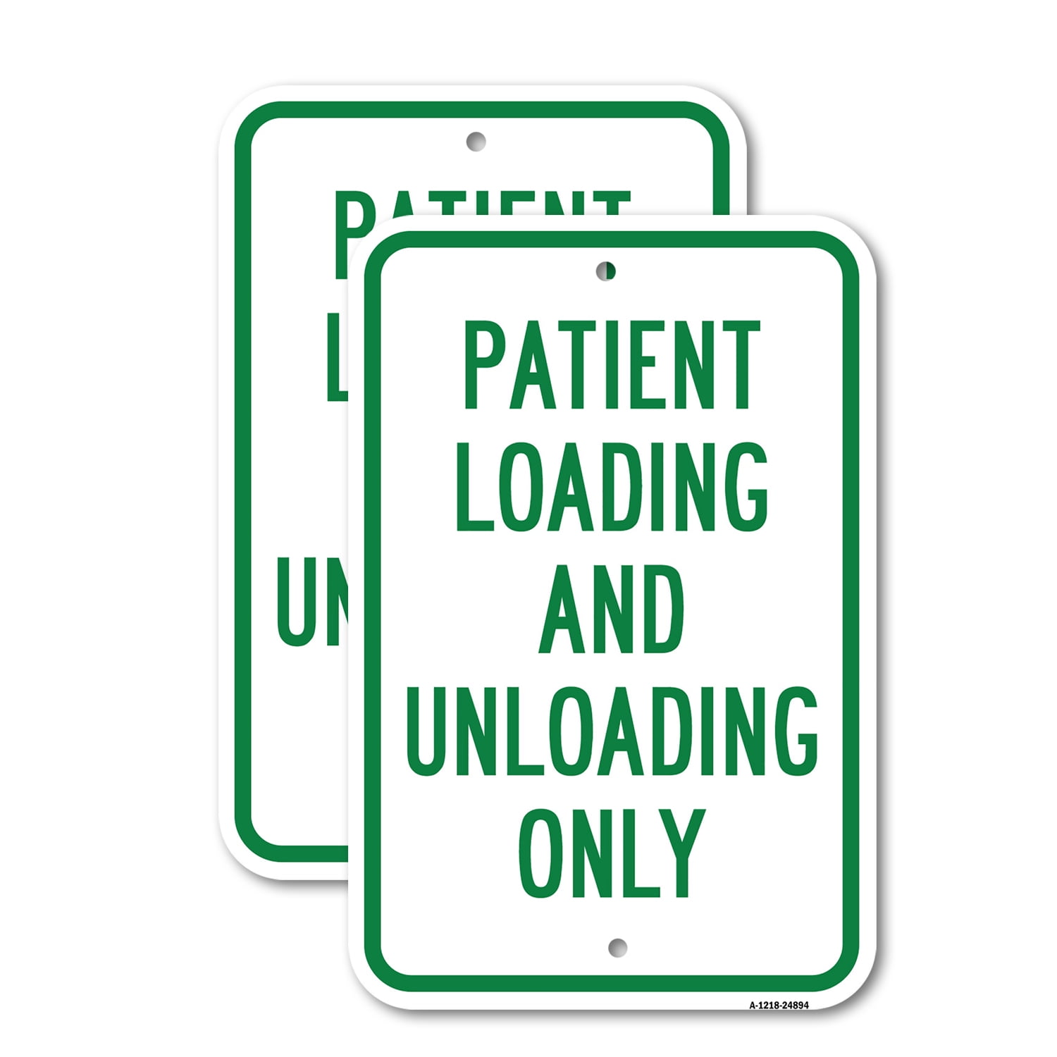 (2 Pack) Patient Unloading And Loading Only | 12" X 18" Heavy-Gauge ...