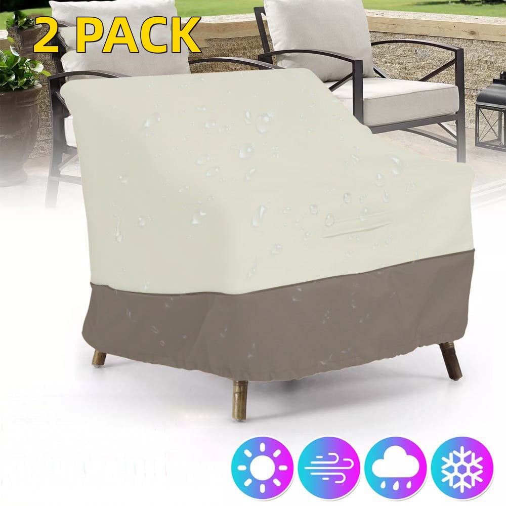 2 Pack Patio Chair Covers, Outdoor Patio Furniture Covers, Waterproof ...