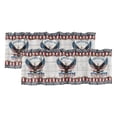 2 Pack Patriotic Bald Eagle Valance for Window Rustic Wood 1776-2026 ...