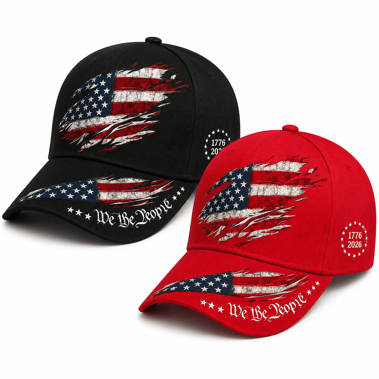 2 Pack Patriotic Baseball Caps, 1776-2026 USA Independence Day Hats ...