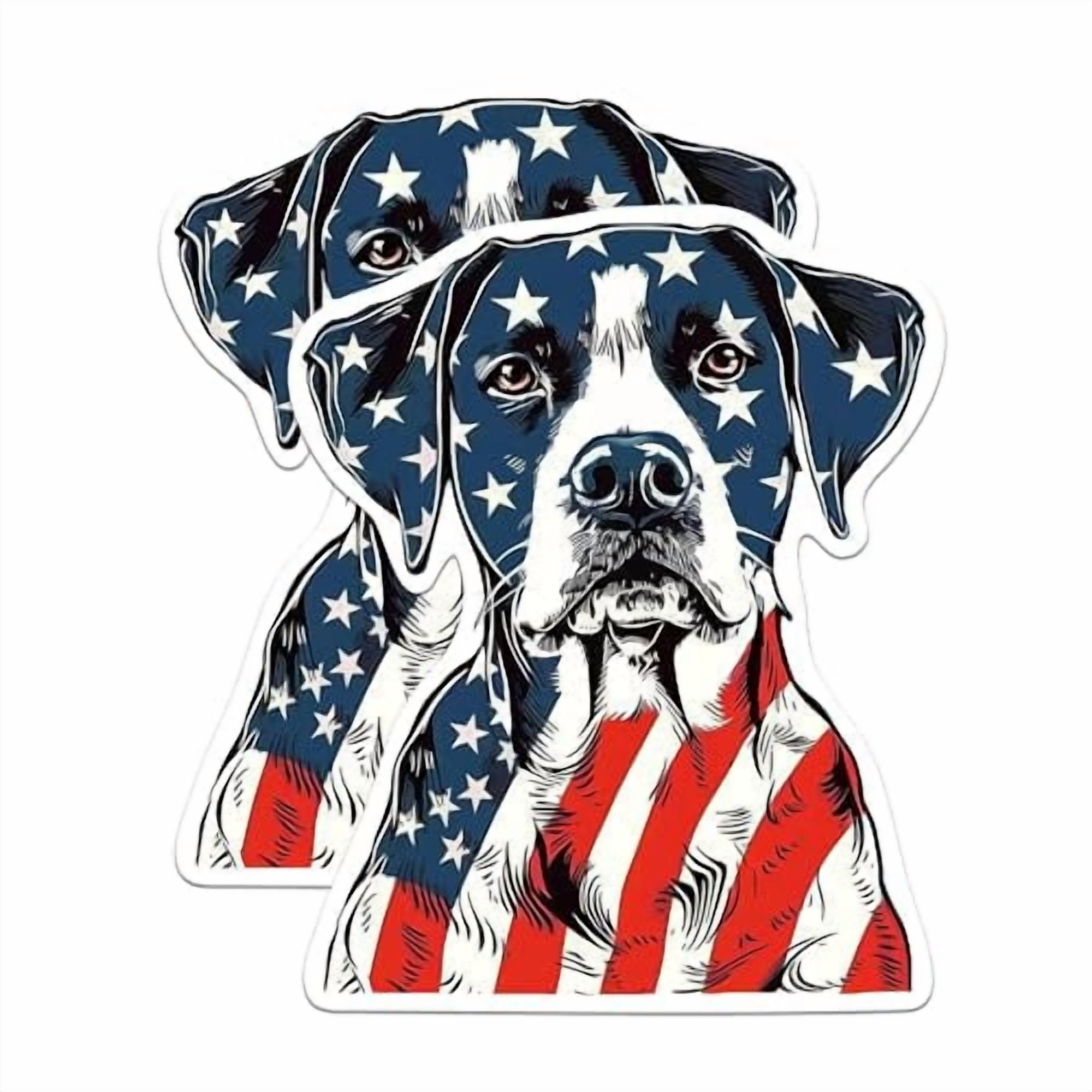 (2 Pack) Patriotic Dog American Red White and Blue USA Flag Magnets - 5 ...