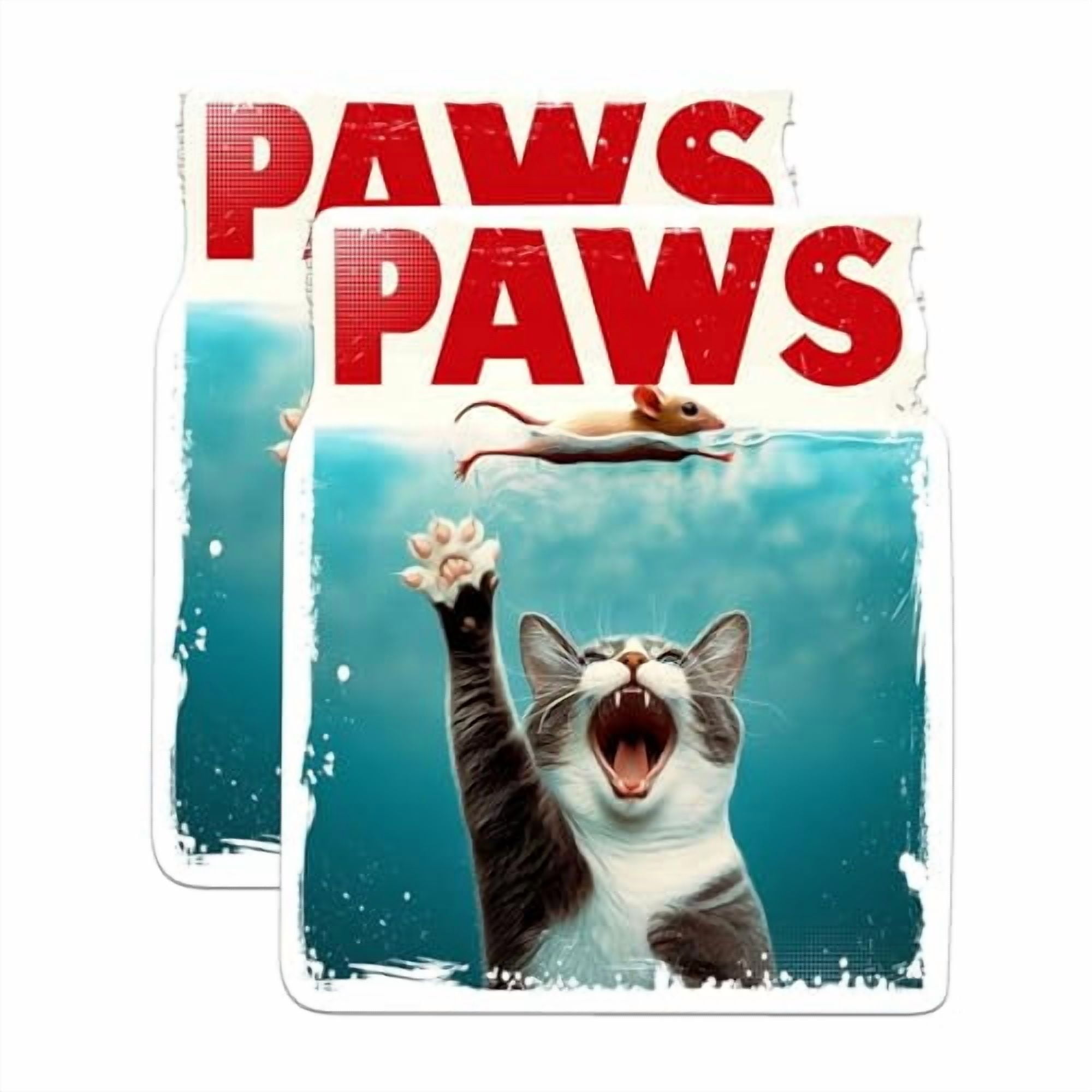 (2 Pack) Paws Cat Stickers - Funny Punny Cat Mom Cat Parent - Cat Lover ...