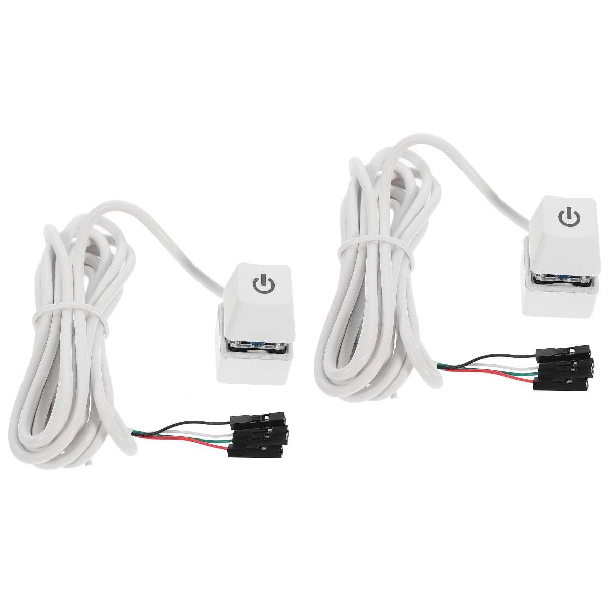 2 Pack Pc White Internal Wires Analog Computer Buttons External ...