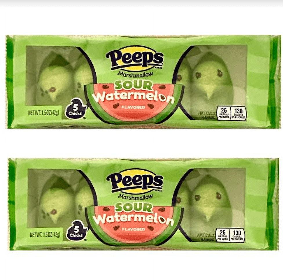 2 Pack Peeps Sour Watermelon Chicks Easter Candy, 1.5 oz. 5 Chicks in ...