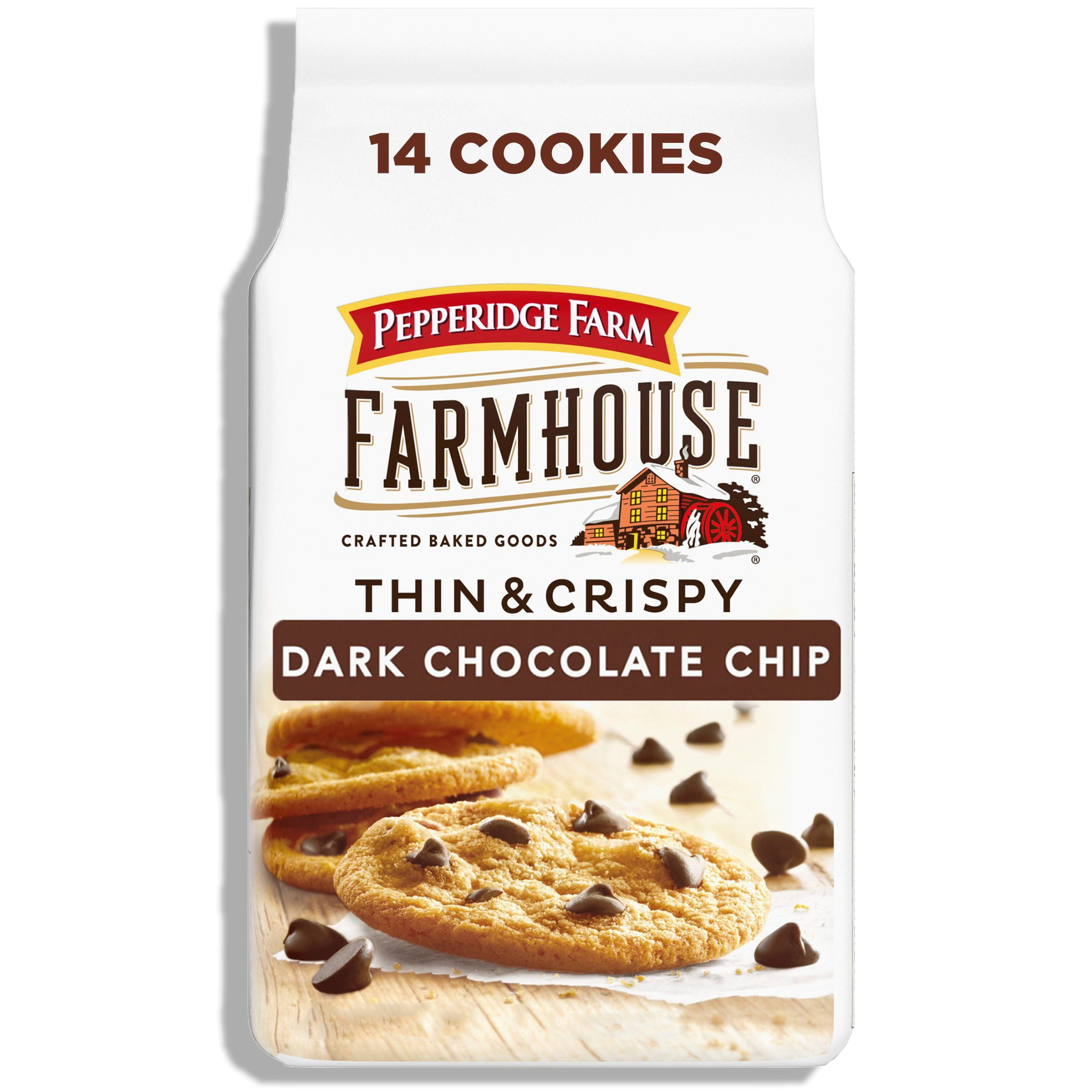 2 Pack - Pepperidge Farm Farmhouse Thin & Crispy Dark Chocolate Chip ...