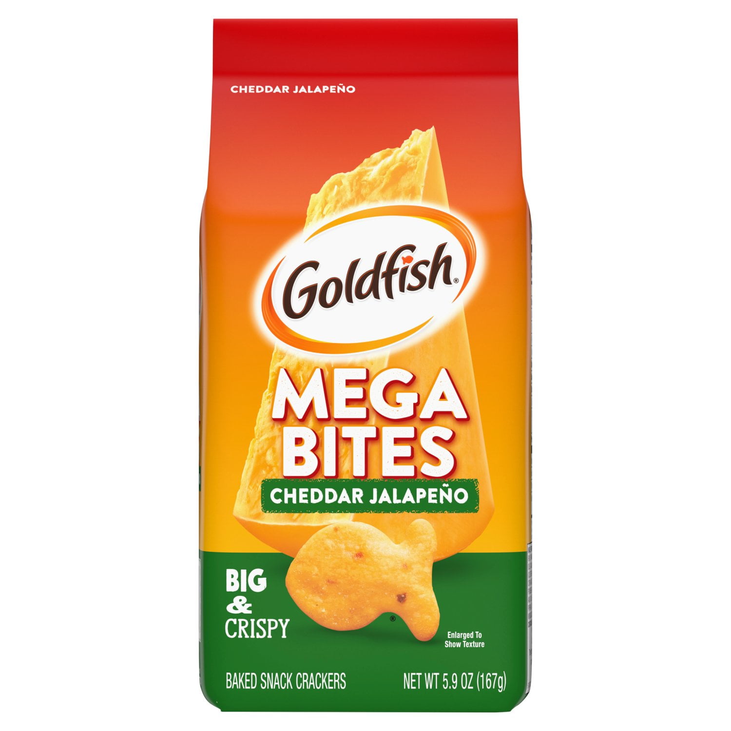 2 Pack - Pepperidge Farm Goldfish Mega Bites Jalapeno Cheddar 5.9 oz ...