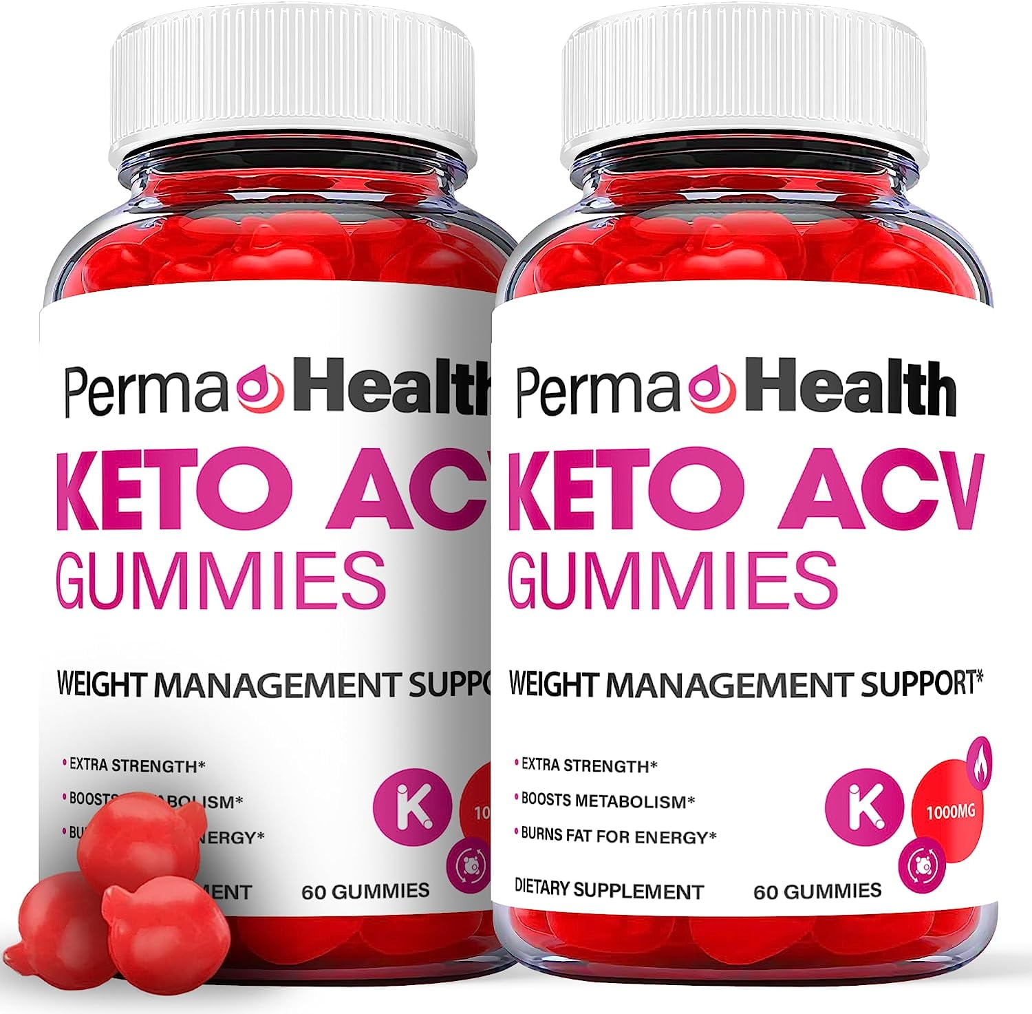 (2 Pack) Perma Health Keto ACV Gummies - Supplement for Weight Loss ...