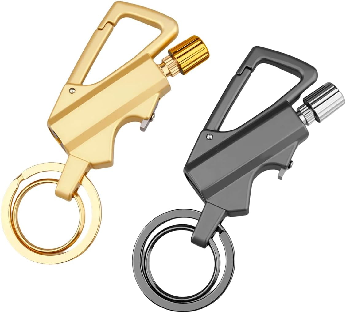2 Pack Permanent Match Keychain Lighter, Metal Infinity Lighter ...