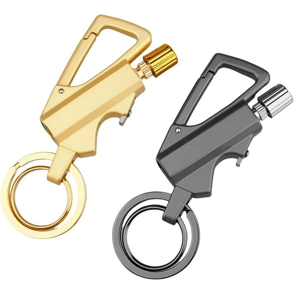 2 Pack Permanent Match Keychain Lighter, Metal Infinity Lighter ...