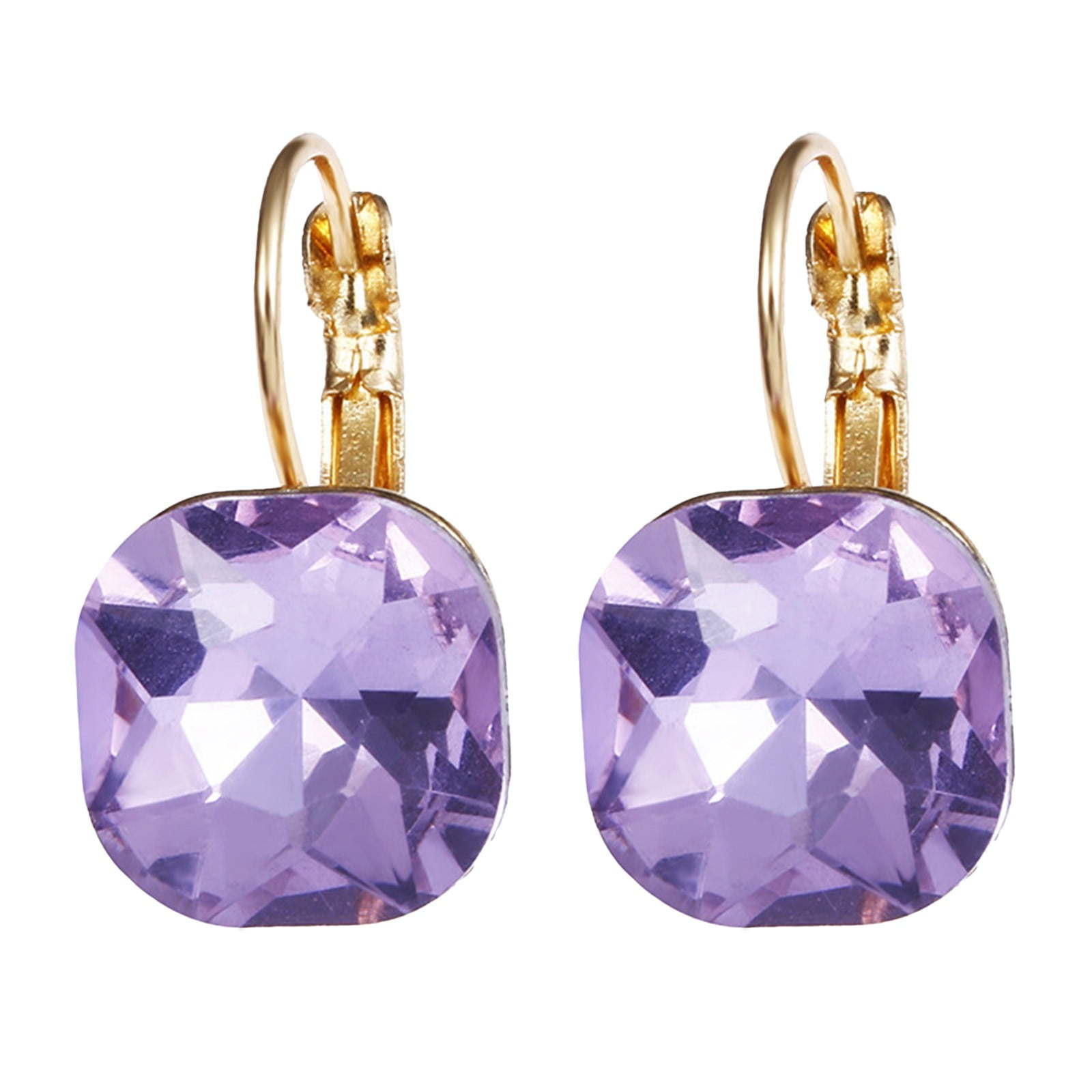 (2-Pack) Personality Retro Blue Zircon Hoops Earrings Huggie Hoop ...