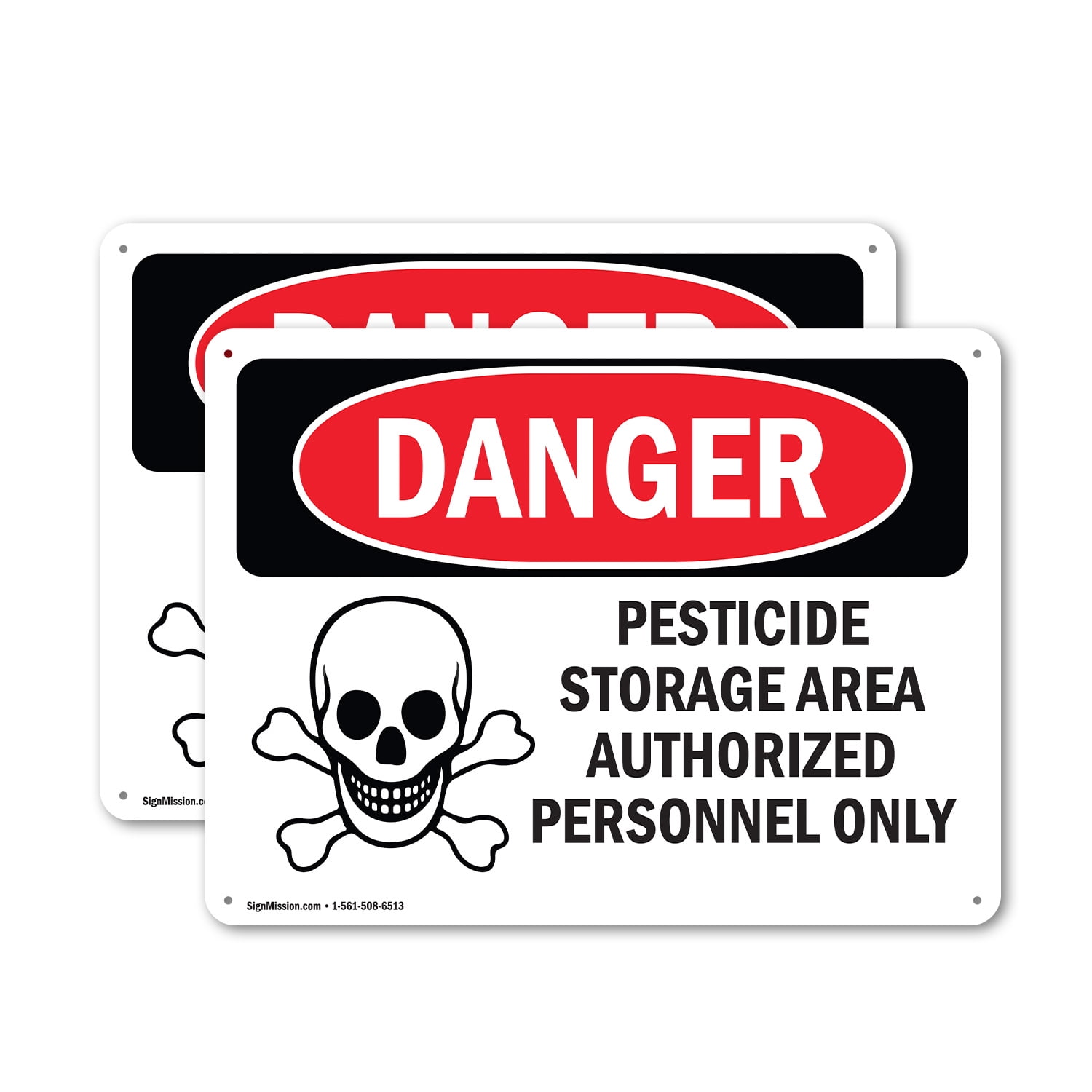 (2 Pack) Pesticide Storage Area OSHA Danger Sign 24 Inch X 18 Inch ...