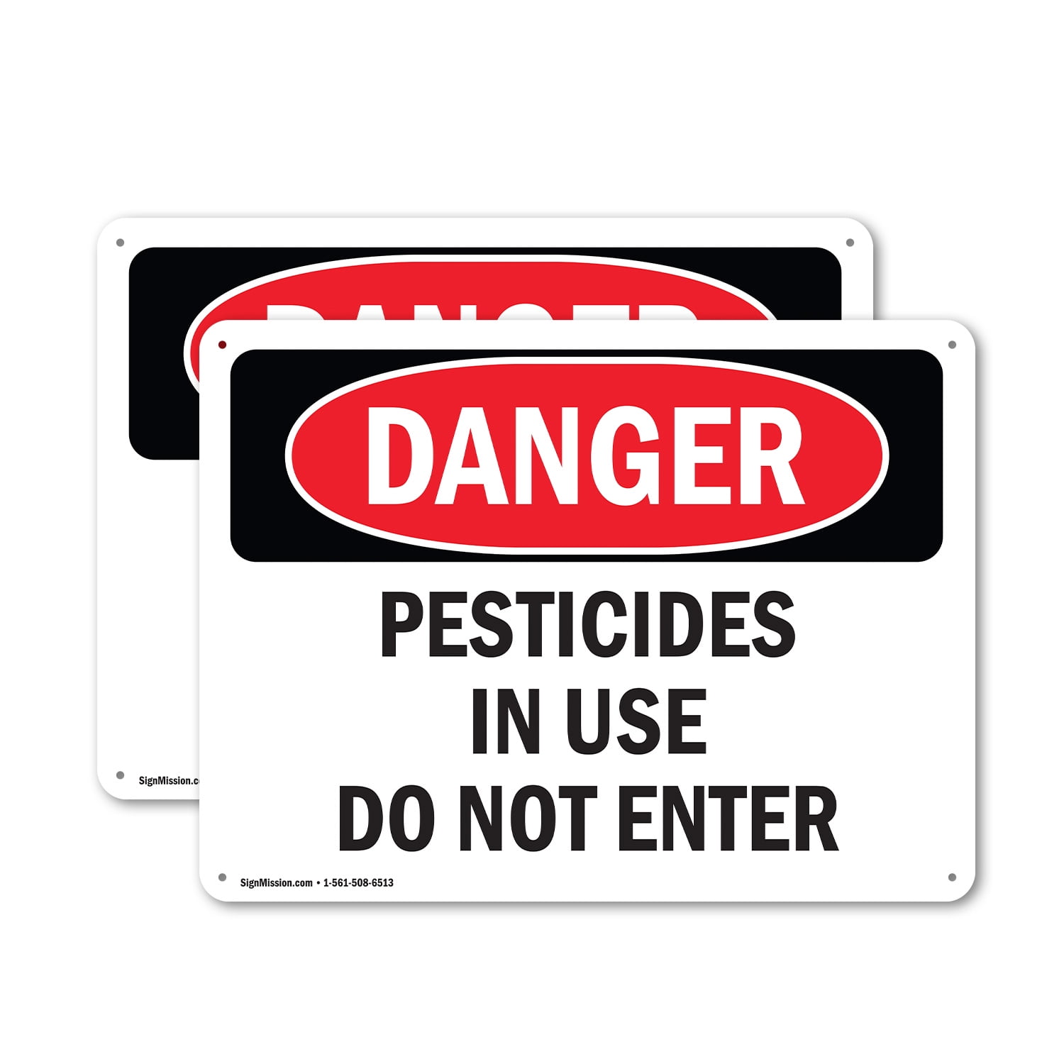 (2 Pack) Pesticides In Use Do Not Enter OSHA Danger Sign 14 Inch X 10 ...